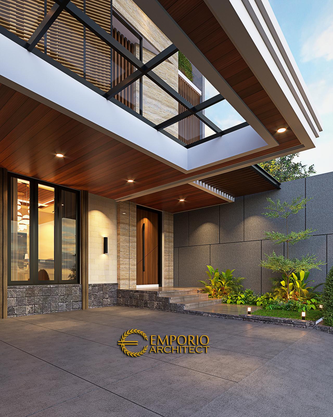 Desain Depan Detail Depan Rumah Modern 3 Lantai Bapak Sugi di Bekasi ...