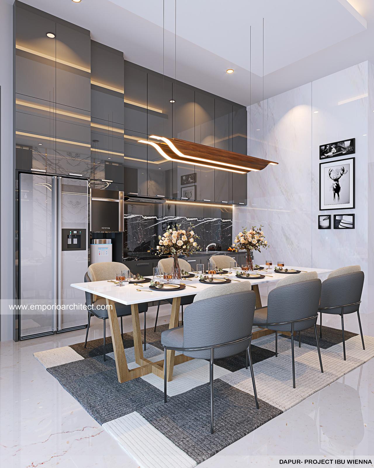 Mrs. WNN 1539 Modern House 3 Floors Design - Samarinda 30970 - Dining ...
