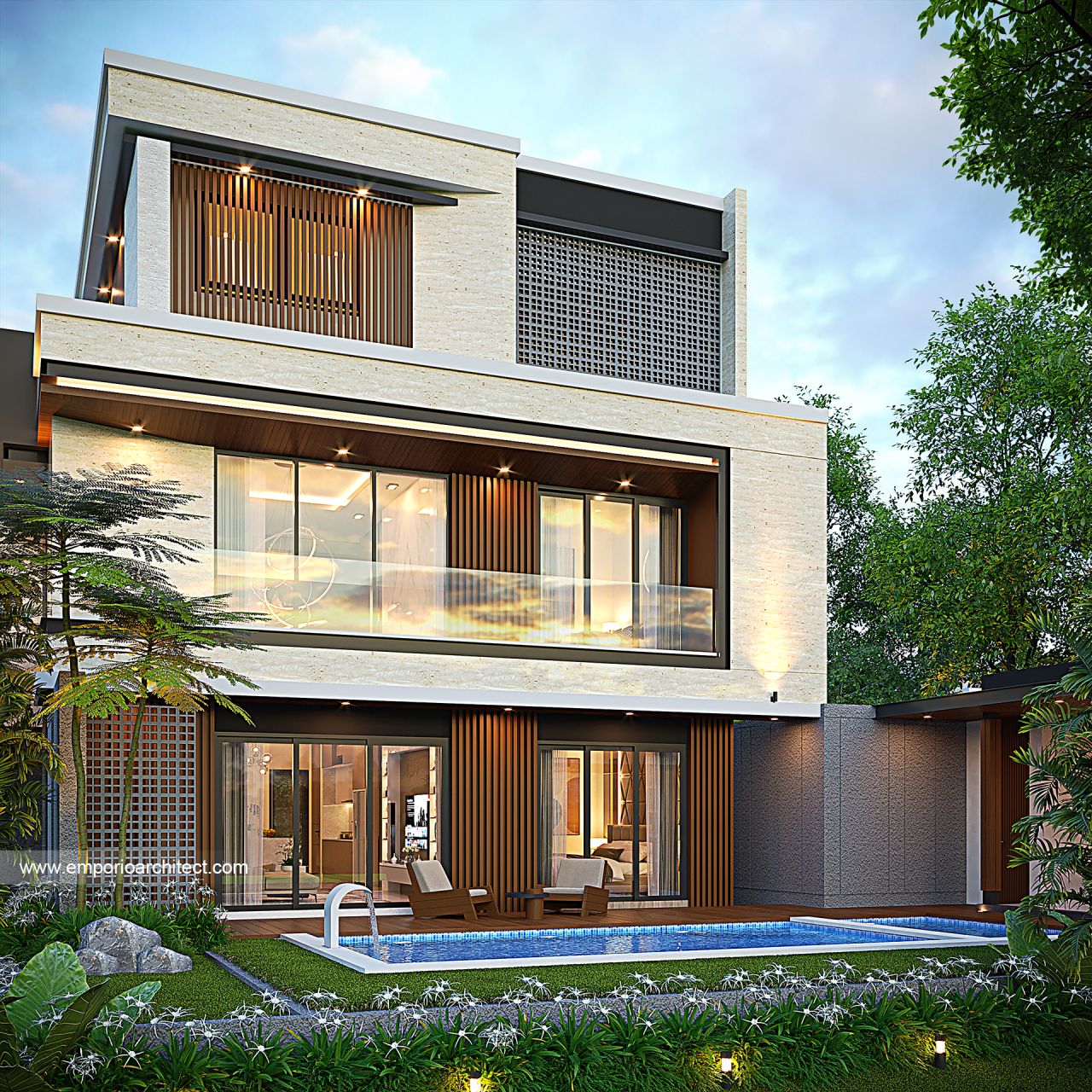 Mrs. AFN Modern House 3 Floors Design - Balikpapan 45910 - 3 Floors House Design