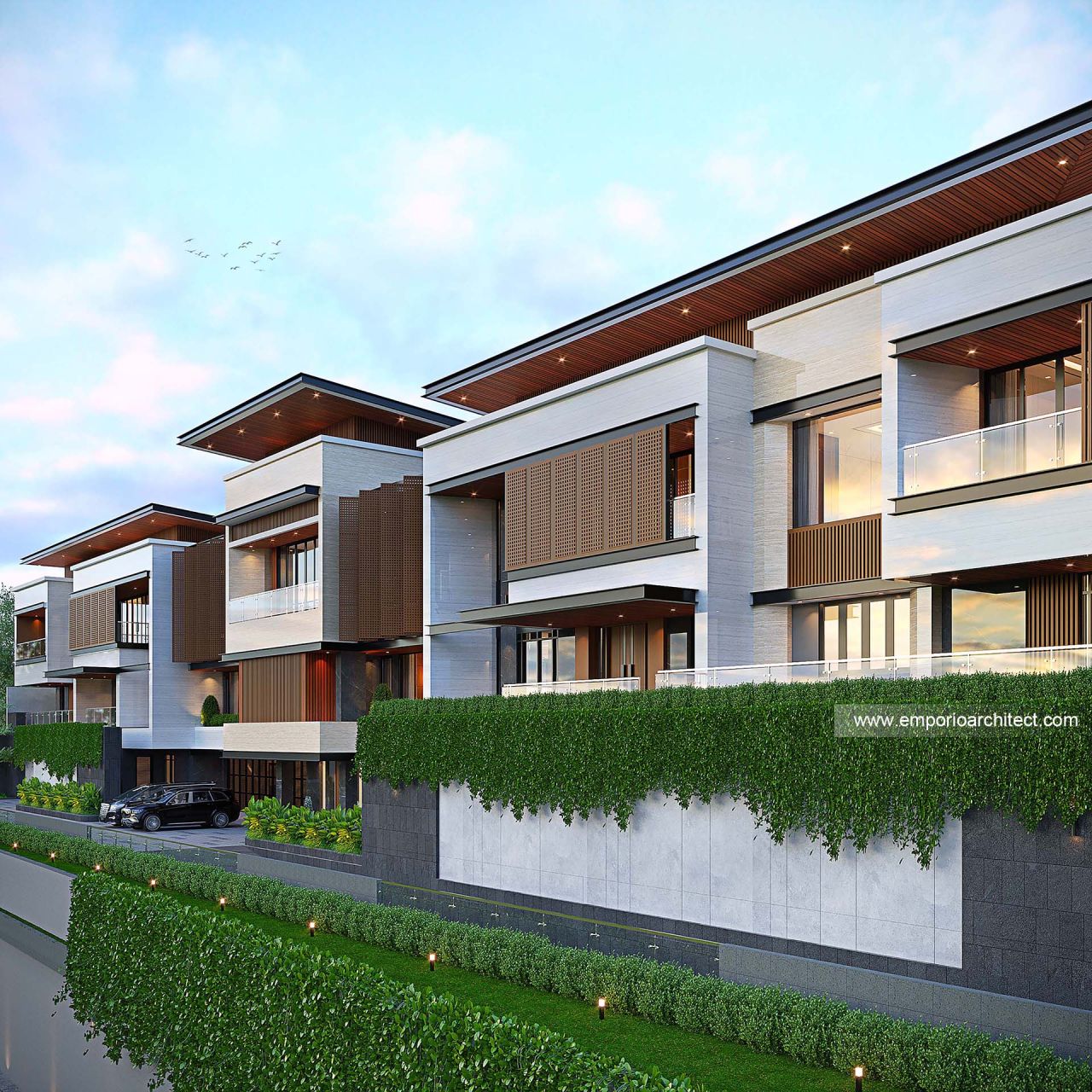 Desain Tampak Samping Rumah Modern 3 Lantai Bapak WLL di Samarinda ...