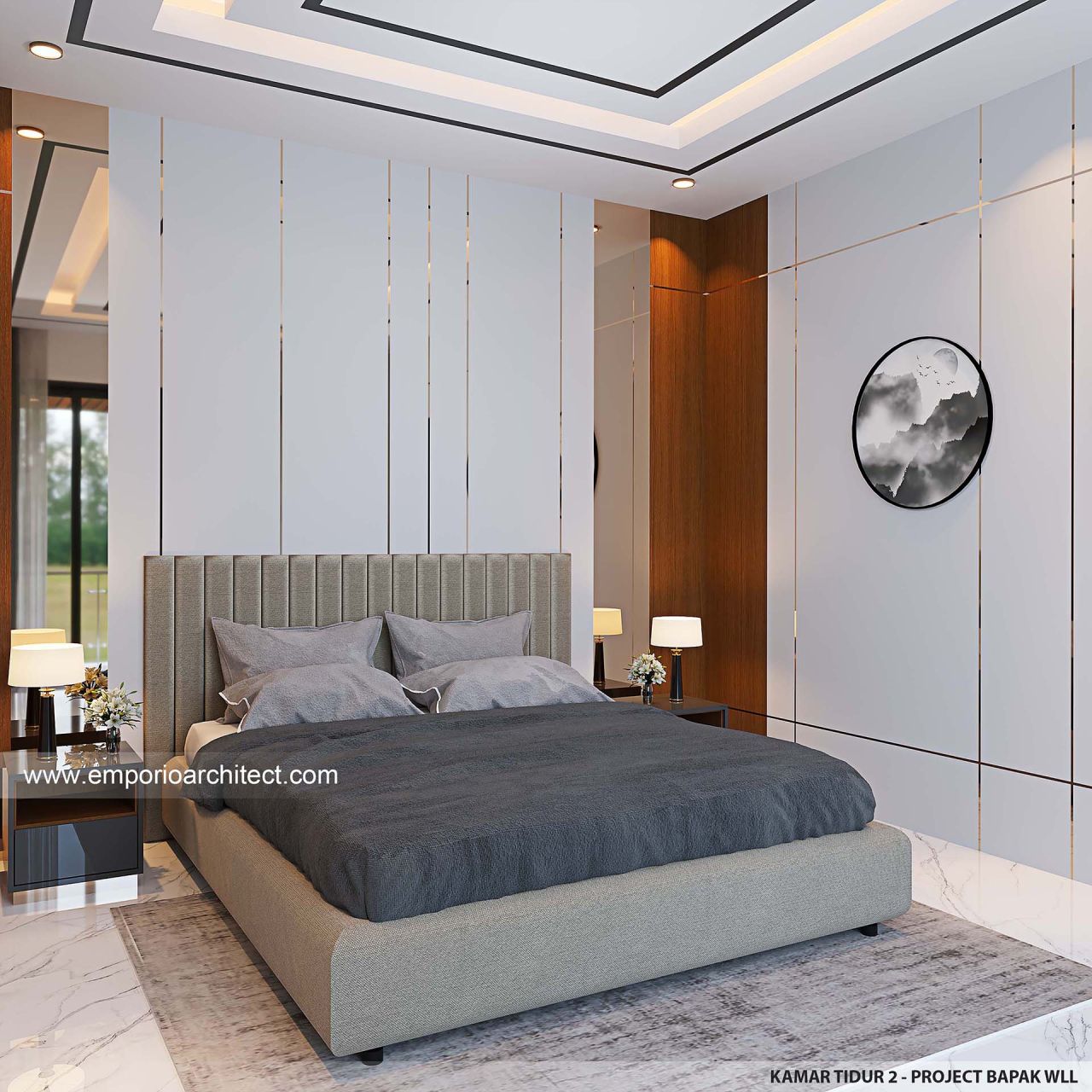 Desain Kamar Tidur 2 Rumah Modern 3 Lantai Bapak WLL di Samarinda 38938 ...