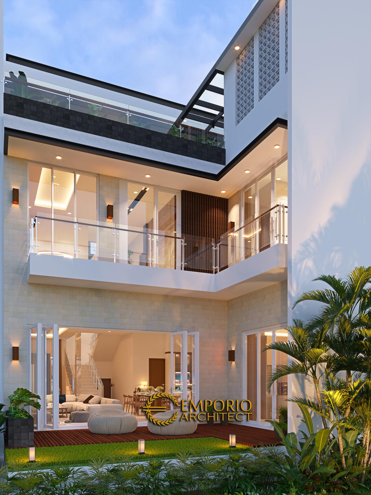 Desain Tampak Belakang Rumah Modern 3 Lantai Bapak Gunawan di Jakarta ...
