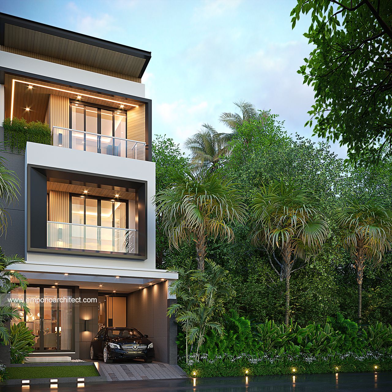 Mrs. EL 1734 Modern House 3 Floors Design - Jakarta 37133 - Modern ...