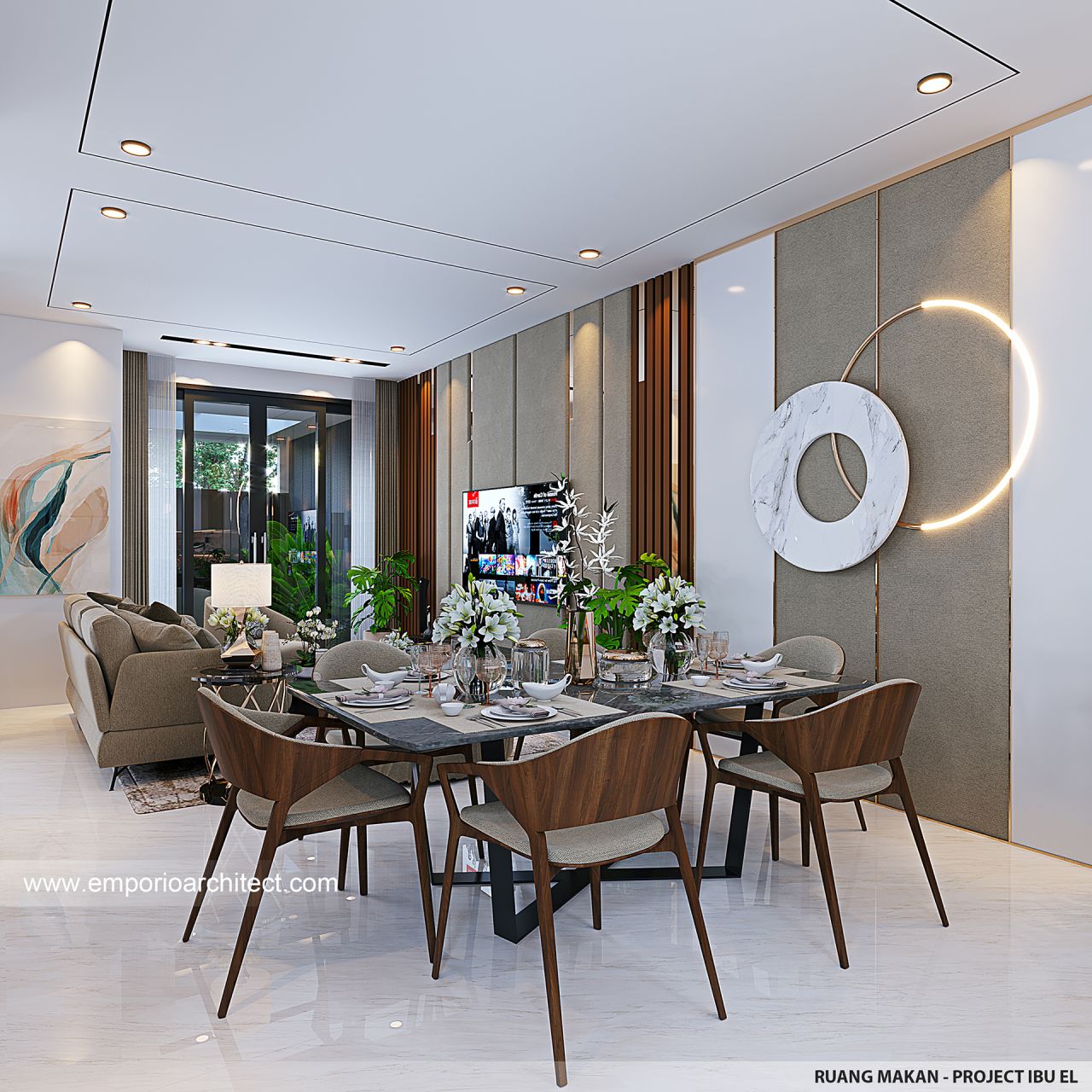 Mrs. EL 1734 Modern House 3 Floors Design - Jakarta 37137 - Interior Design