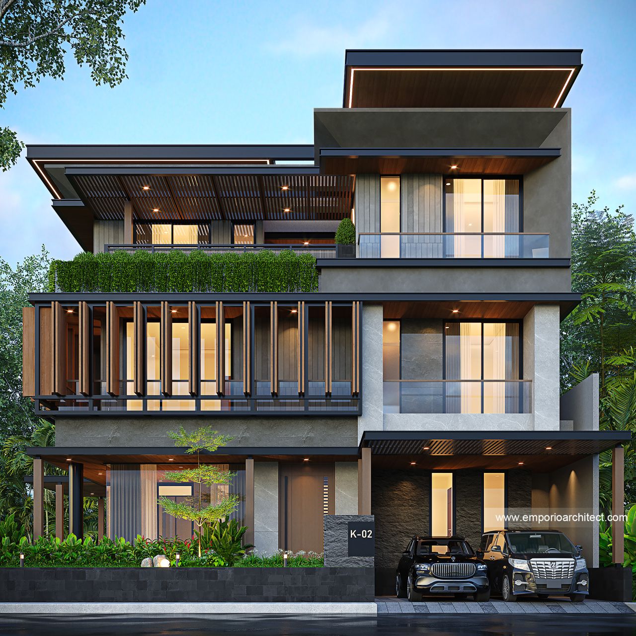 Mrs. FTR Modern House 3 Floors Design - Tangerang Selatan 46062 - Modern Home Design