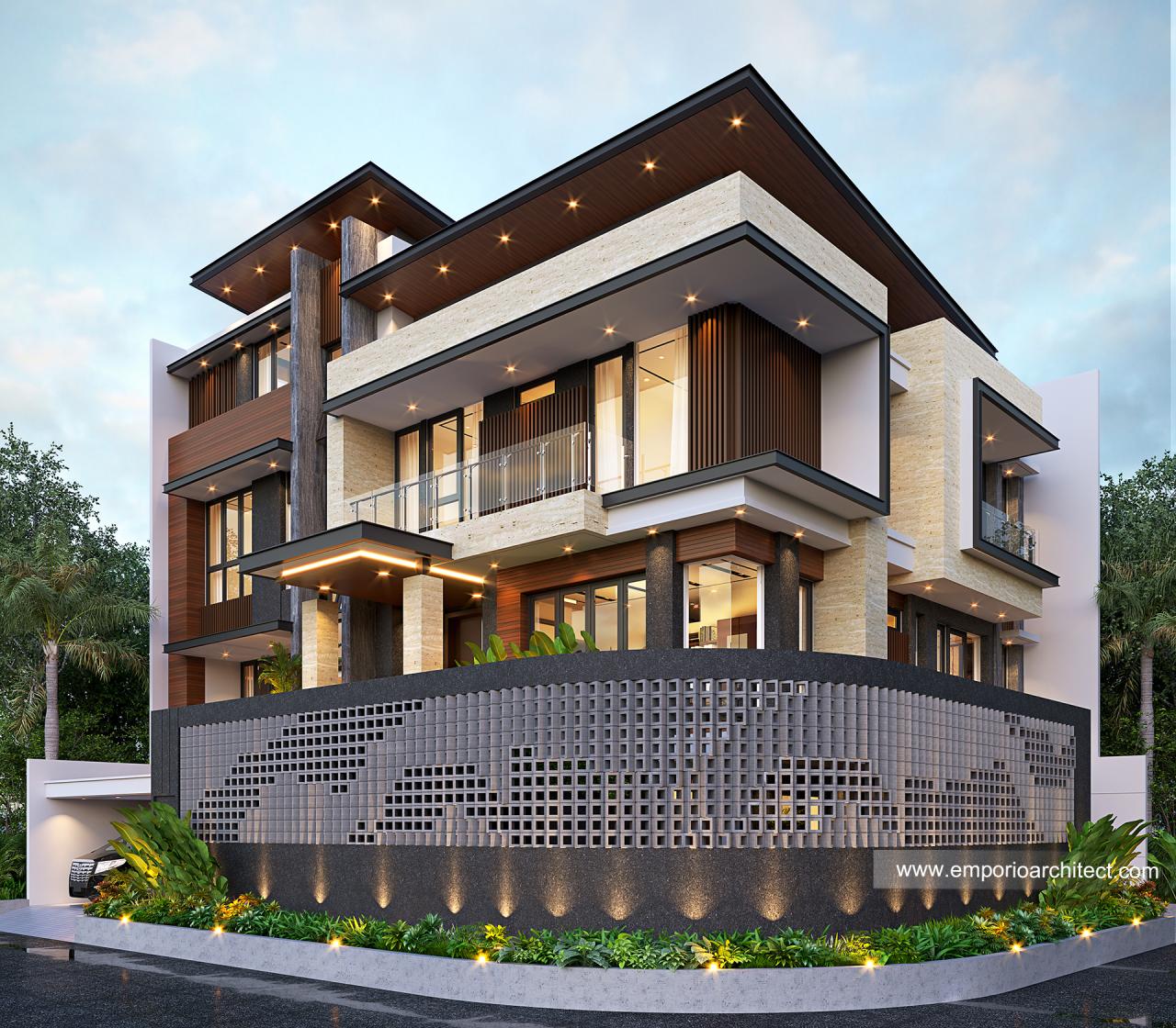 Mr. HSN Modern House 3.5 Floors Design - Jakarta Barat 22413 - 3 Floors ...