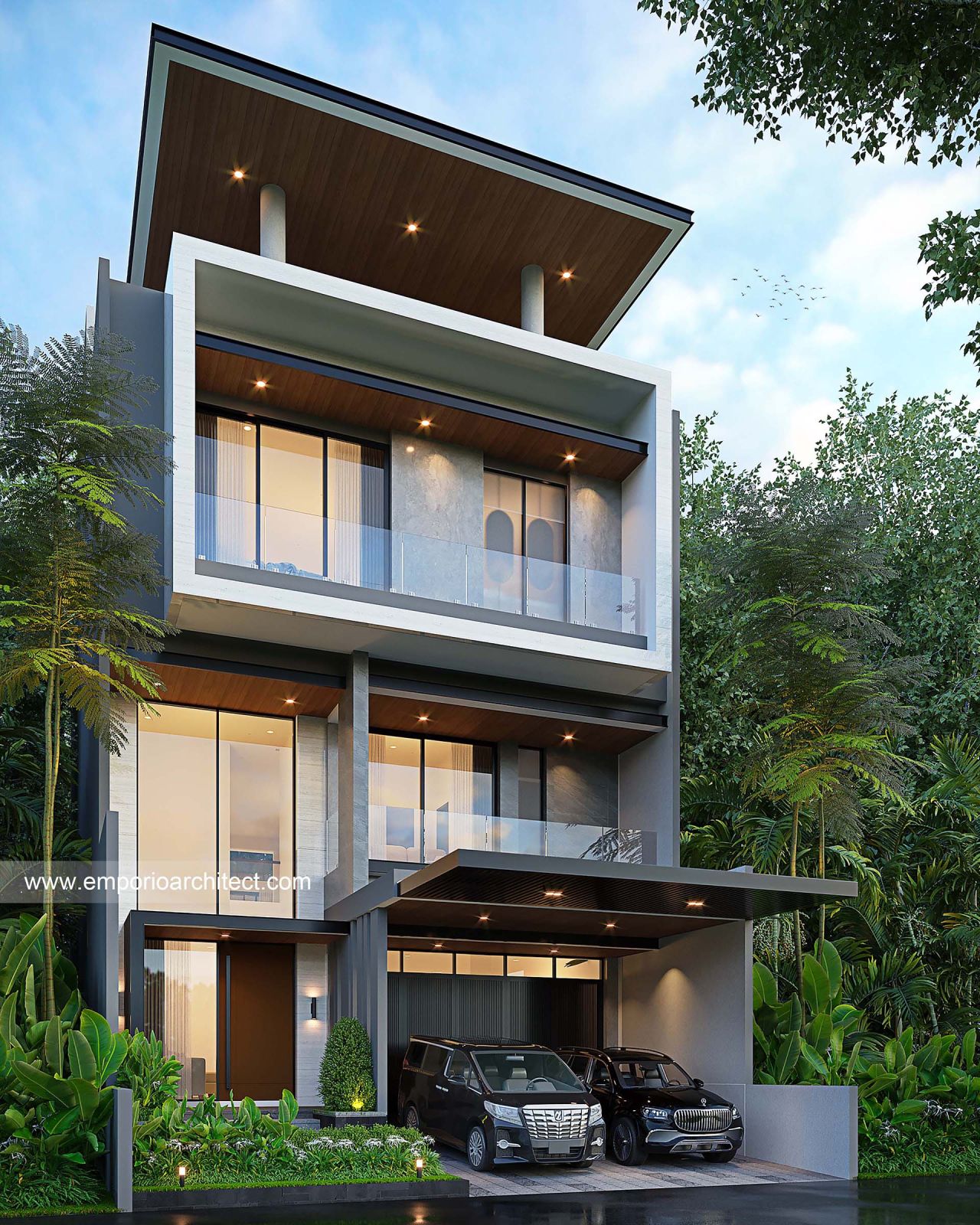 Mr. UMN Modern House 4 Floors Design - PIK, Jakarta Utara 44379 - House ...