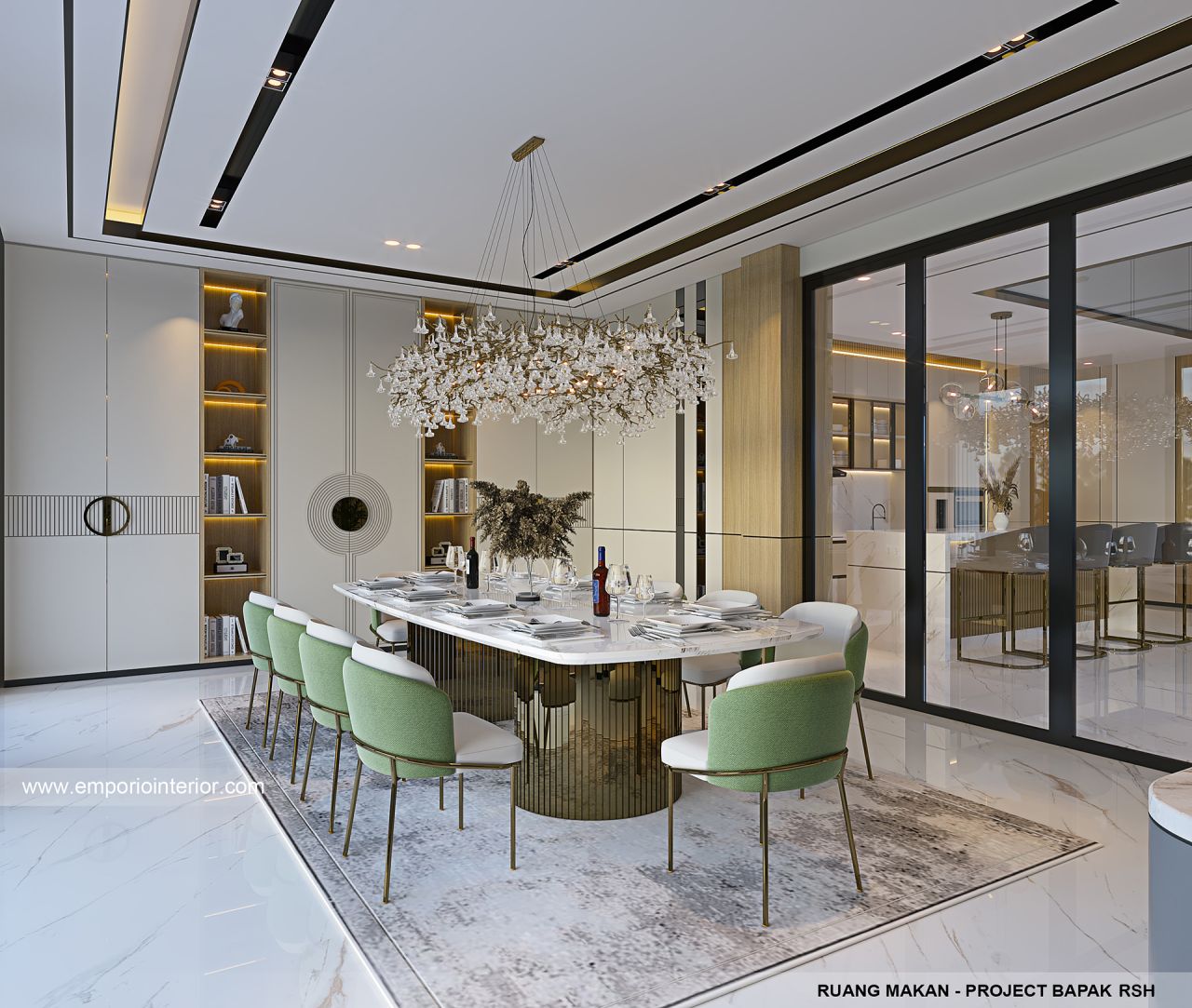 Mr. RSH II 2268 Modern House 4 Floors Design - PIK, Jakarta Utara 50309 - Dining Room Design