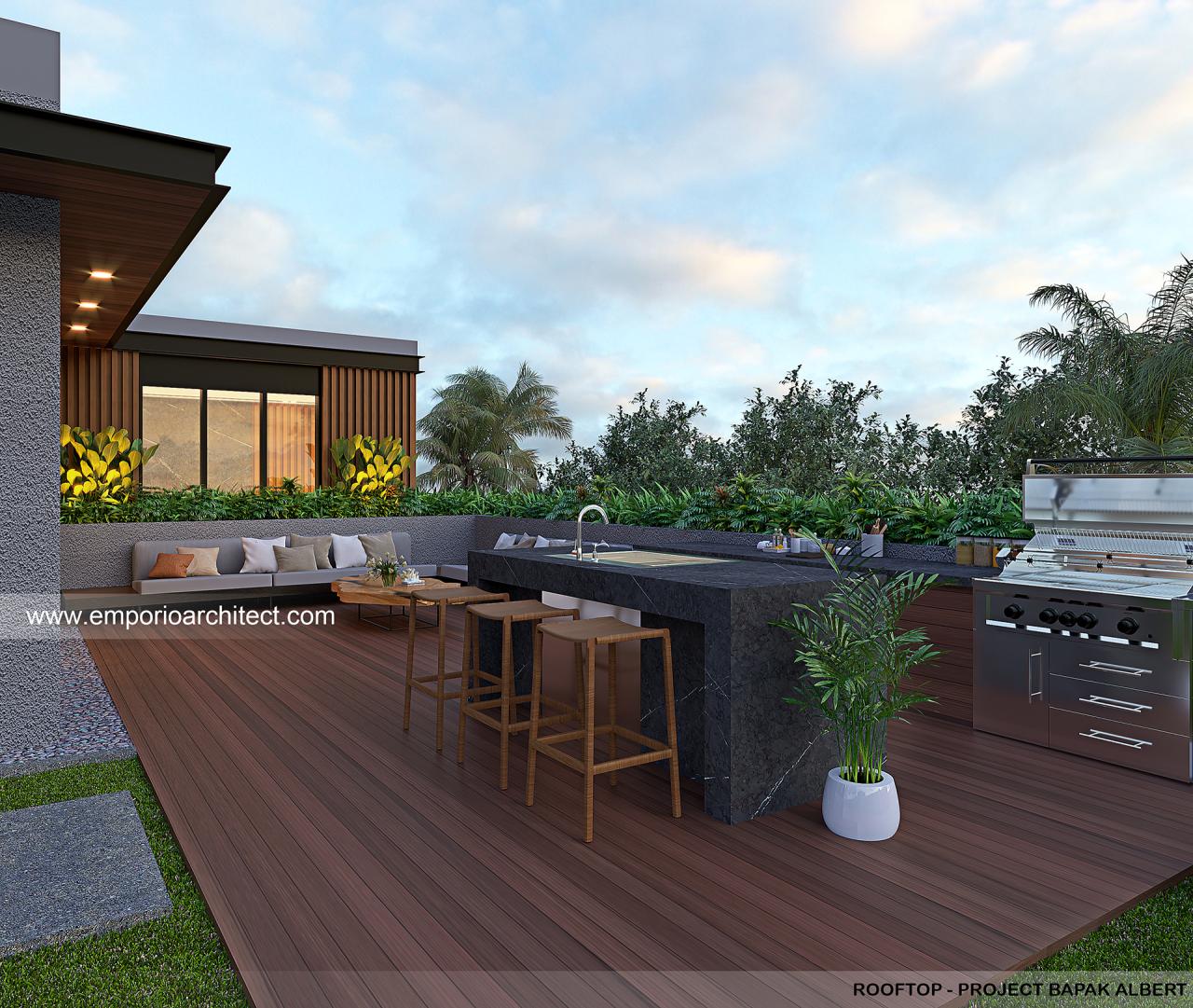 Desain Rooftop Rumah Modern 4 Lantai Mr. A di Jakarta Barat 26741 ...