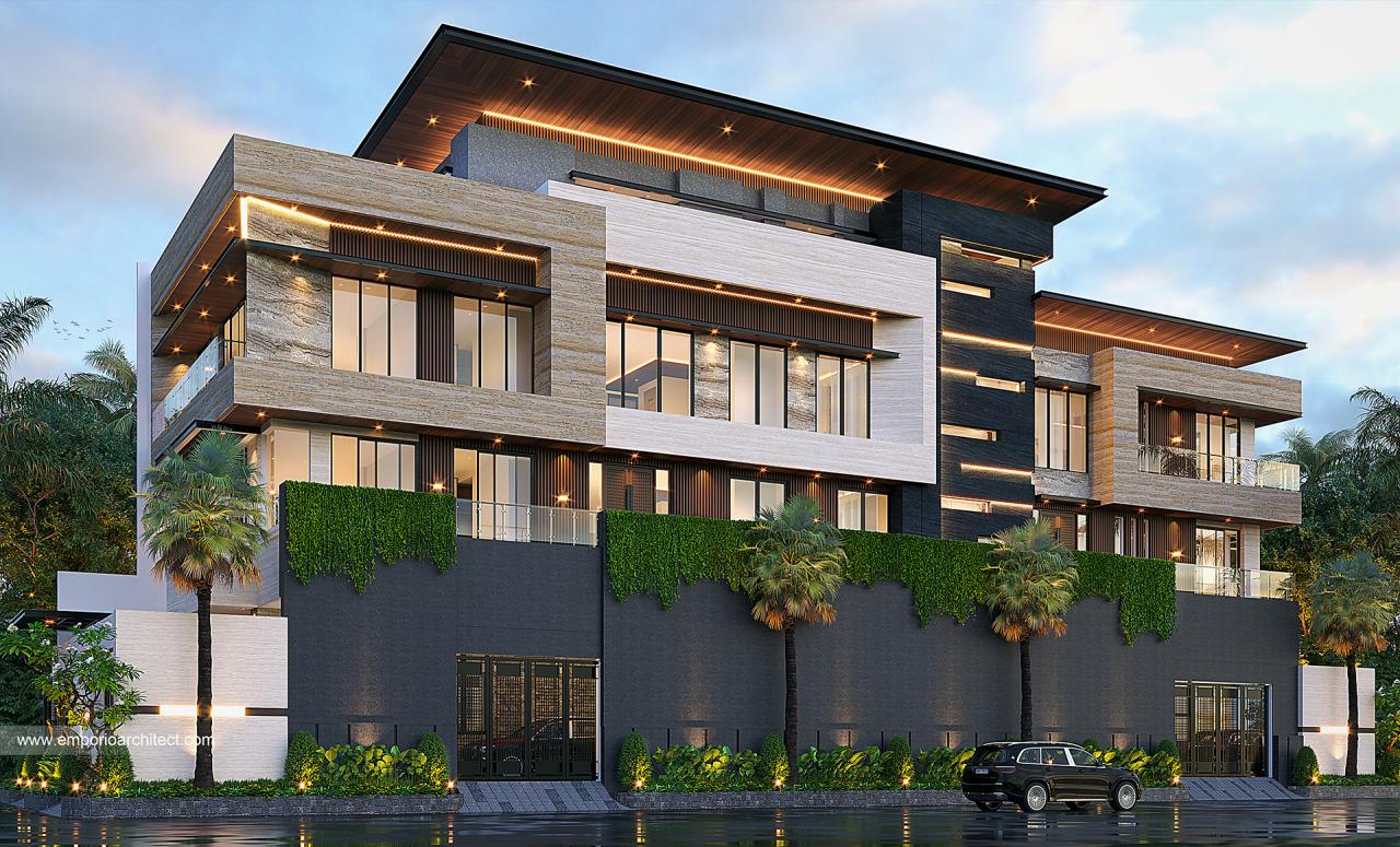 #modernhousefacade - Mrs. Afung Modern House 4 Floors Design - Jakarta ...