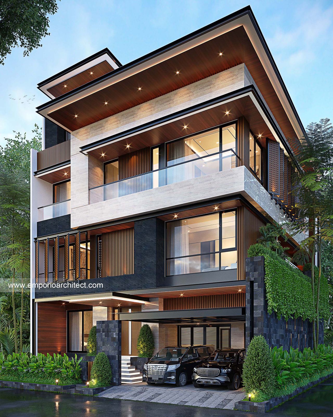 Mrs. LL 1930 Modern House 4 Floors Design - Jakarta Selatan 42388 ...