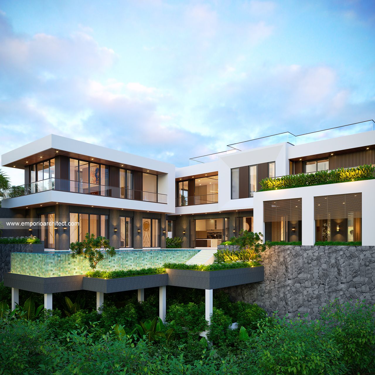Mr. HYN 1784 Modern House 4 Floors Design - Batam