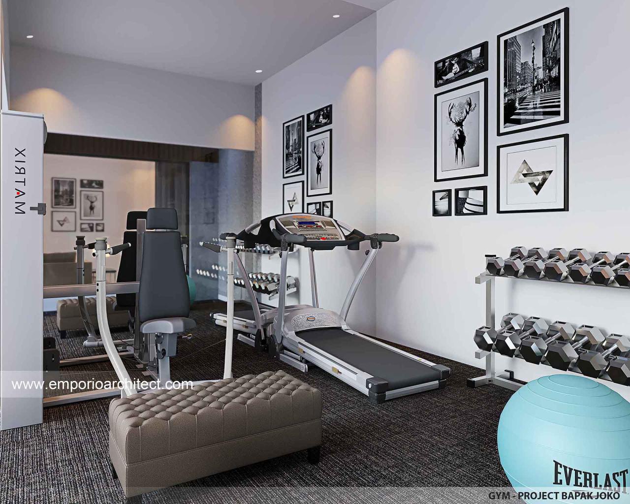 Desain Ruang Gym Rumah Modern 4 Lantai Bapak JKO di Jakarta 26104 ...