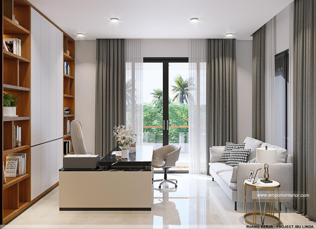 Desain Ruang Kerja Modern 4 Lantai Ibu Linda di Kotabaru Parahyangan ...