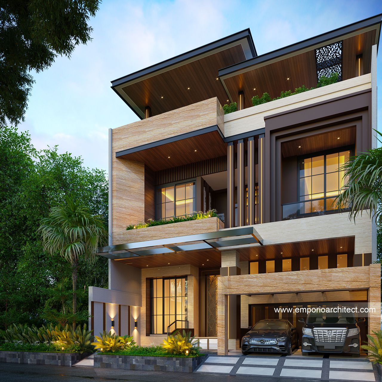 Mrs. FBR 2084 Modern House 4 Floors Design - Jakarta 38546 - Modern ...