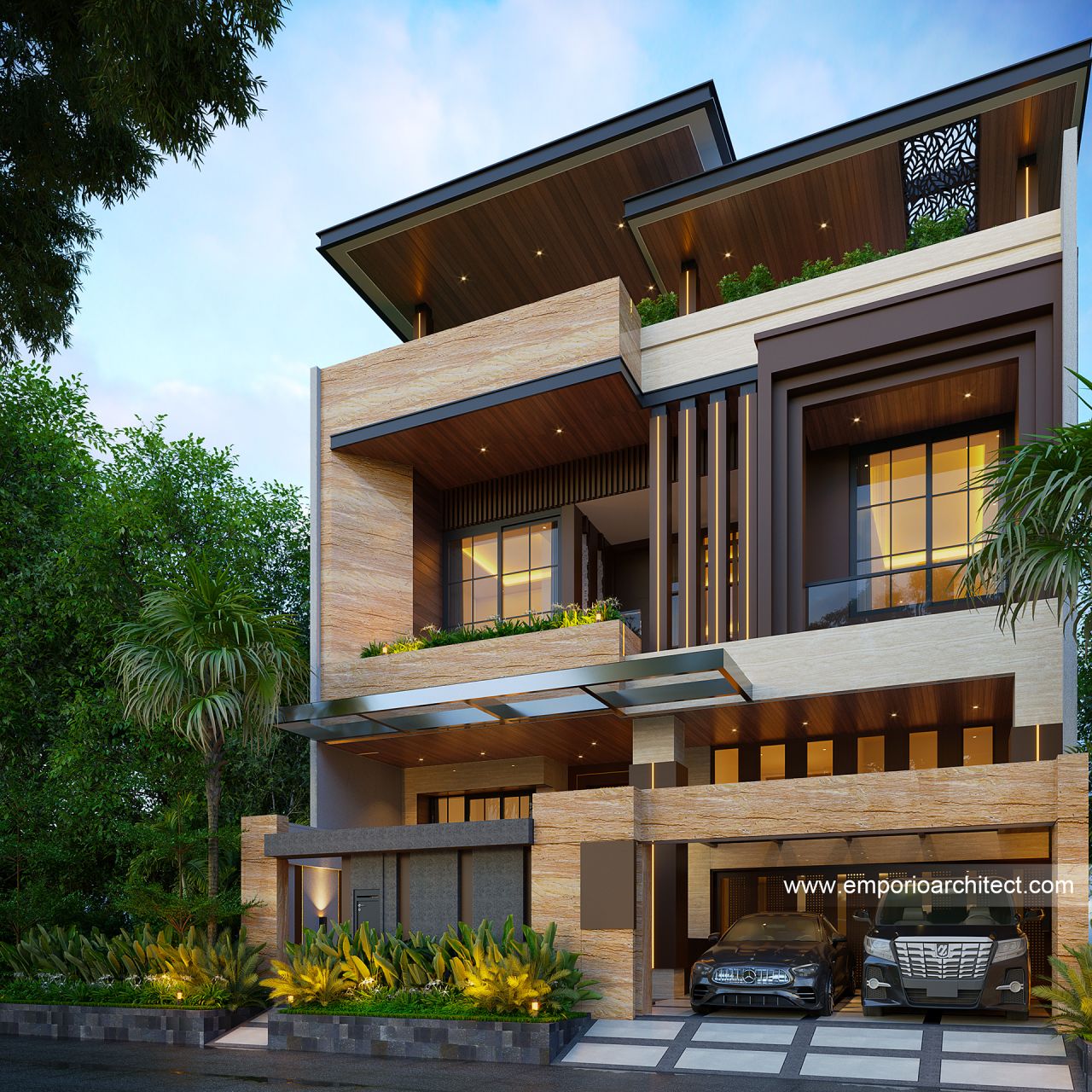 Mrs. FBR 2084 Modern House 4 Floors Design - Jakarta 38548 - House Design