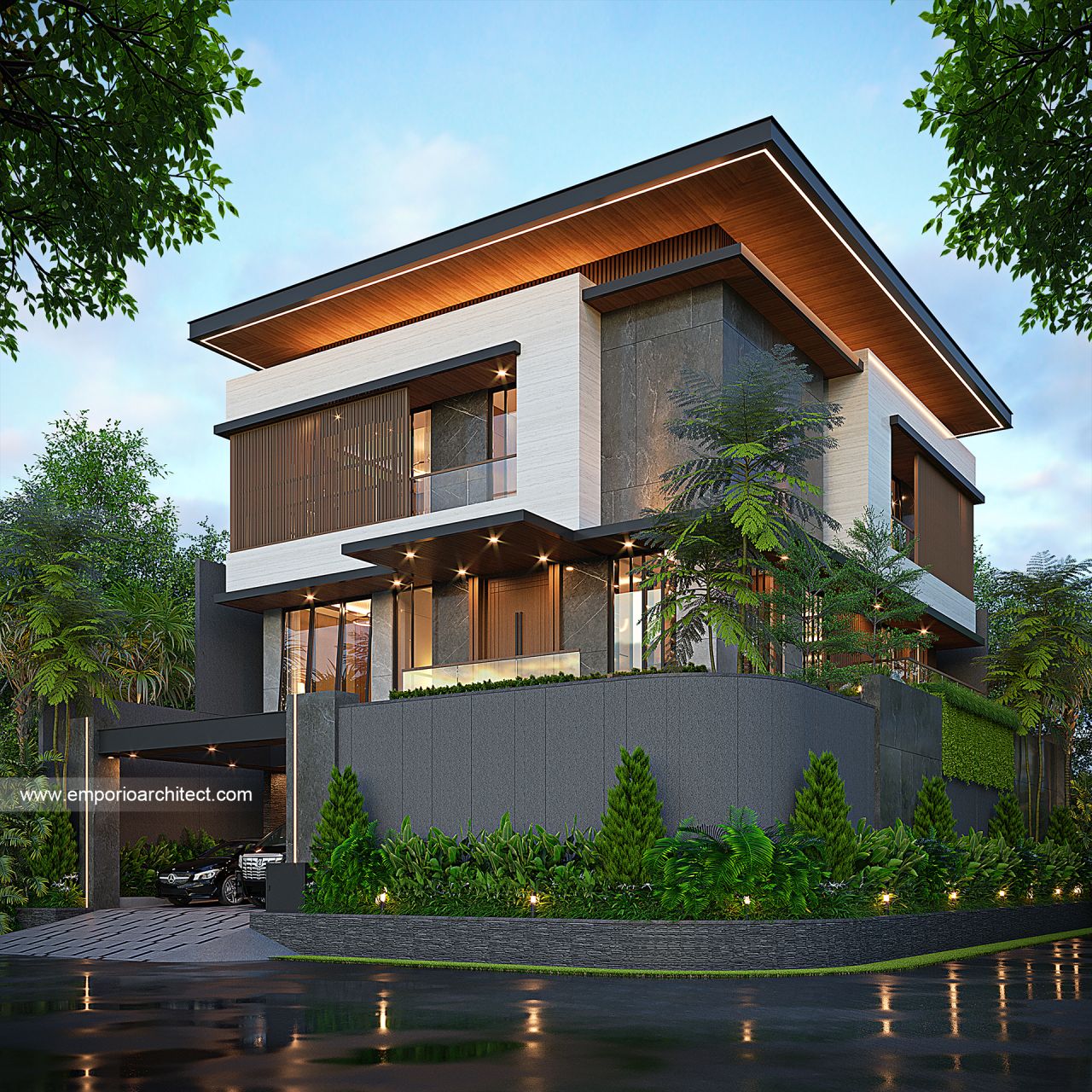Desain Rumah Modern 4 Lantai Bapak EDT 1849 di Kelapa Gading, Jakarta Utara