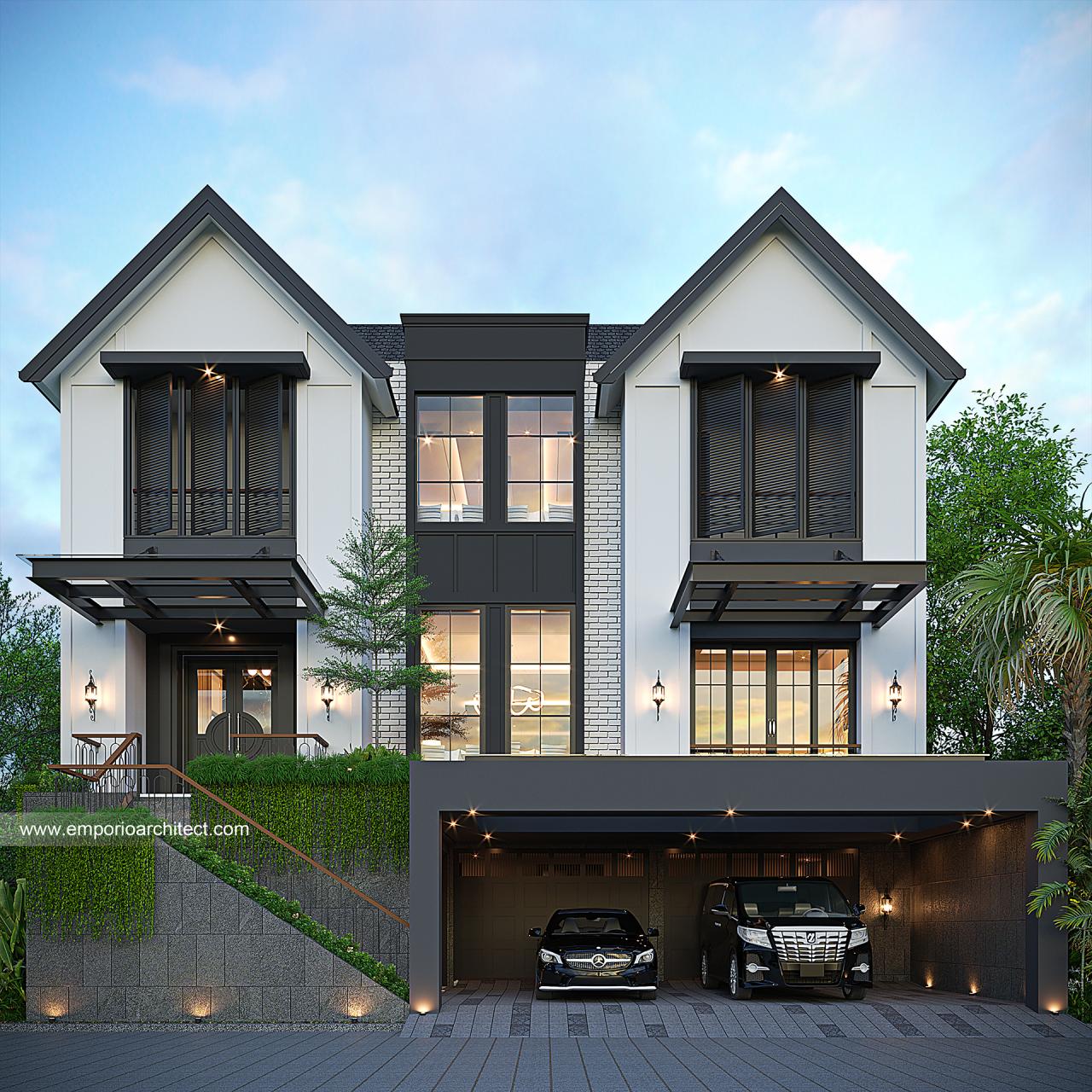 Mr. WLM 1648 Modern American Classic House 3 Floors Design - Tangerang ...
