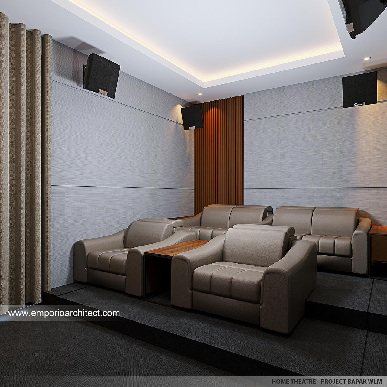 Desain Home Theatre Rumah Modern American Klasik 3 Lantai Bapak WLM di ...