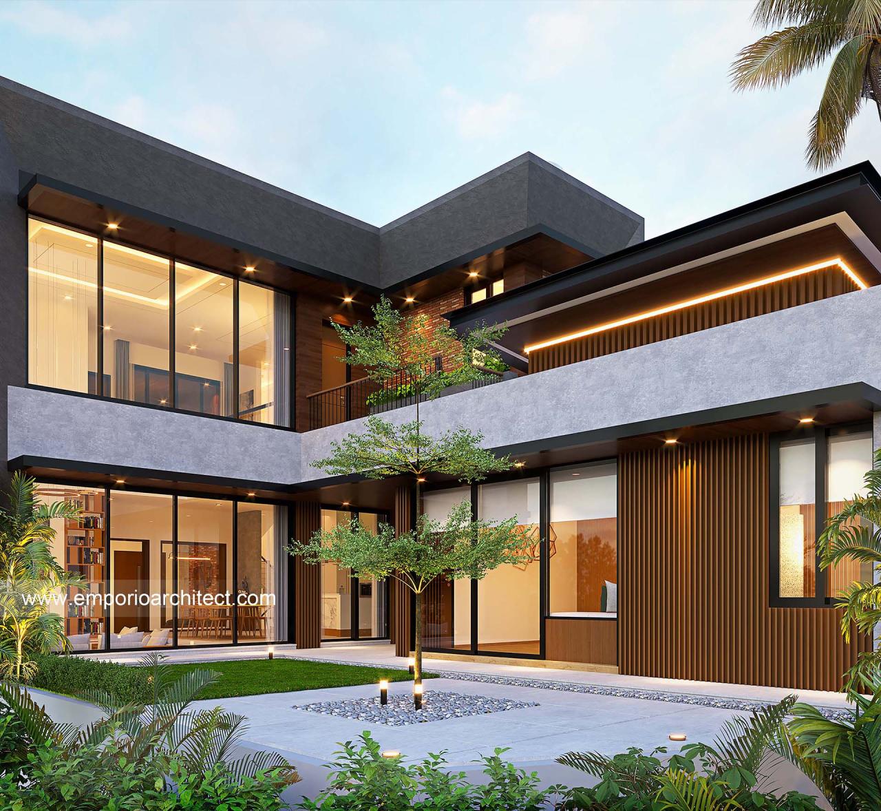 Mrs. SHR 1428 Modern Industrial House 3 Floors Design - Cibubur ...