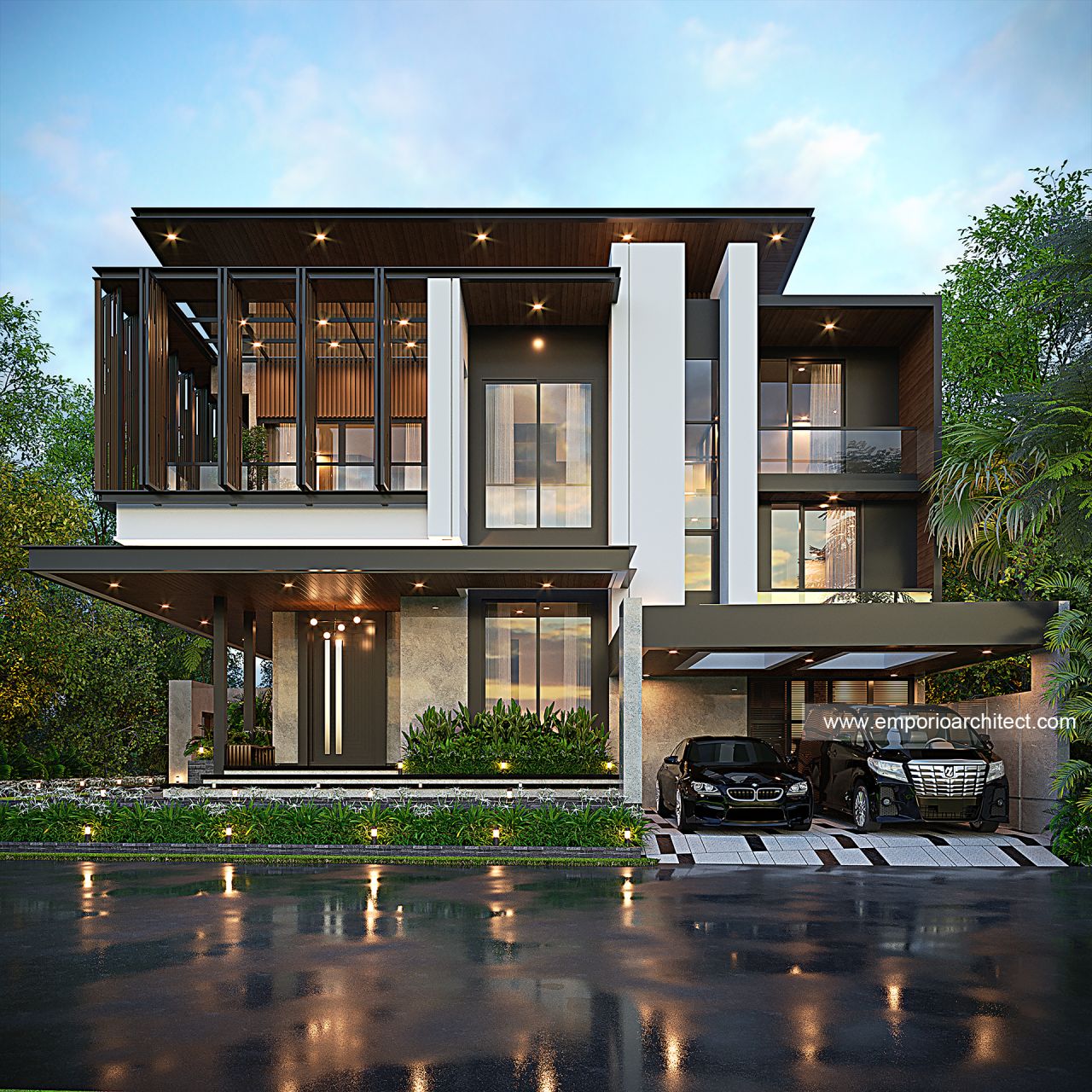 Mr. AD 2137 Modern Industrial House 3 Floors Design - BSD, Tangerang ...