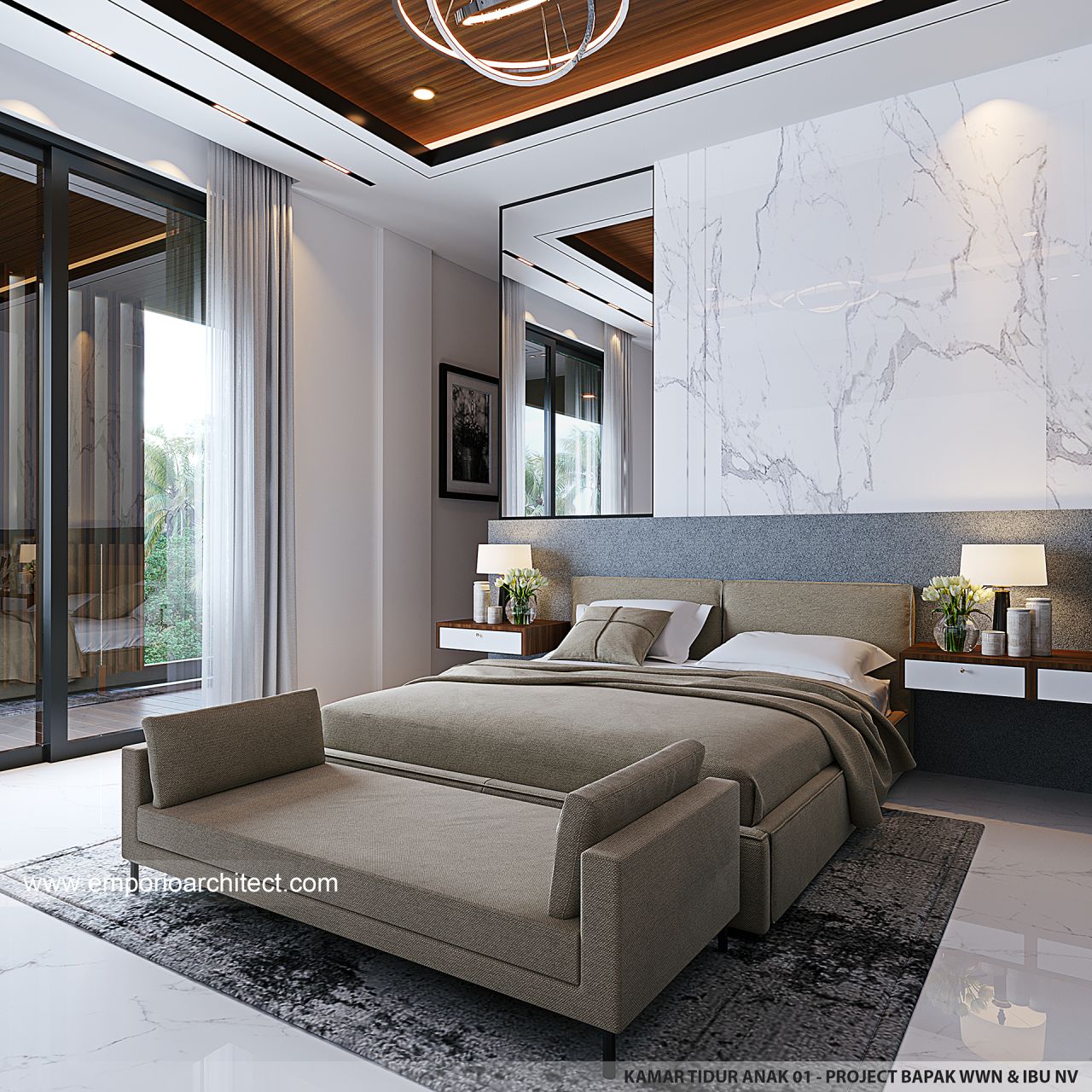 Desain Kamar Tidur Anak 1 Rumah Modern Kontemporer 4 Lantai Bapak WWN ...