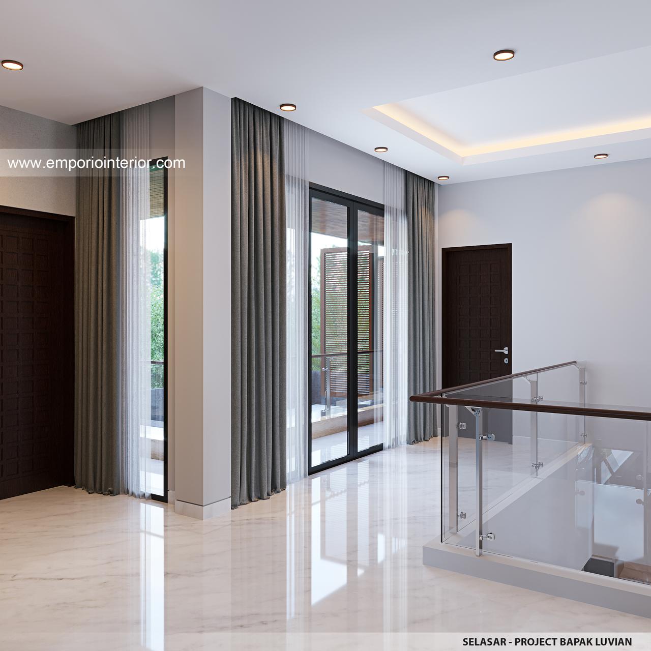 Desain Selasar Rumah Modern Minimalis 2 Lantai Bapak LVN di BSD ...