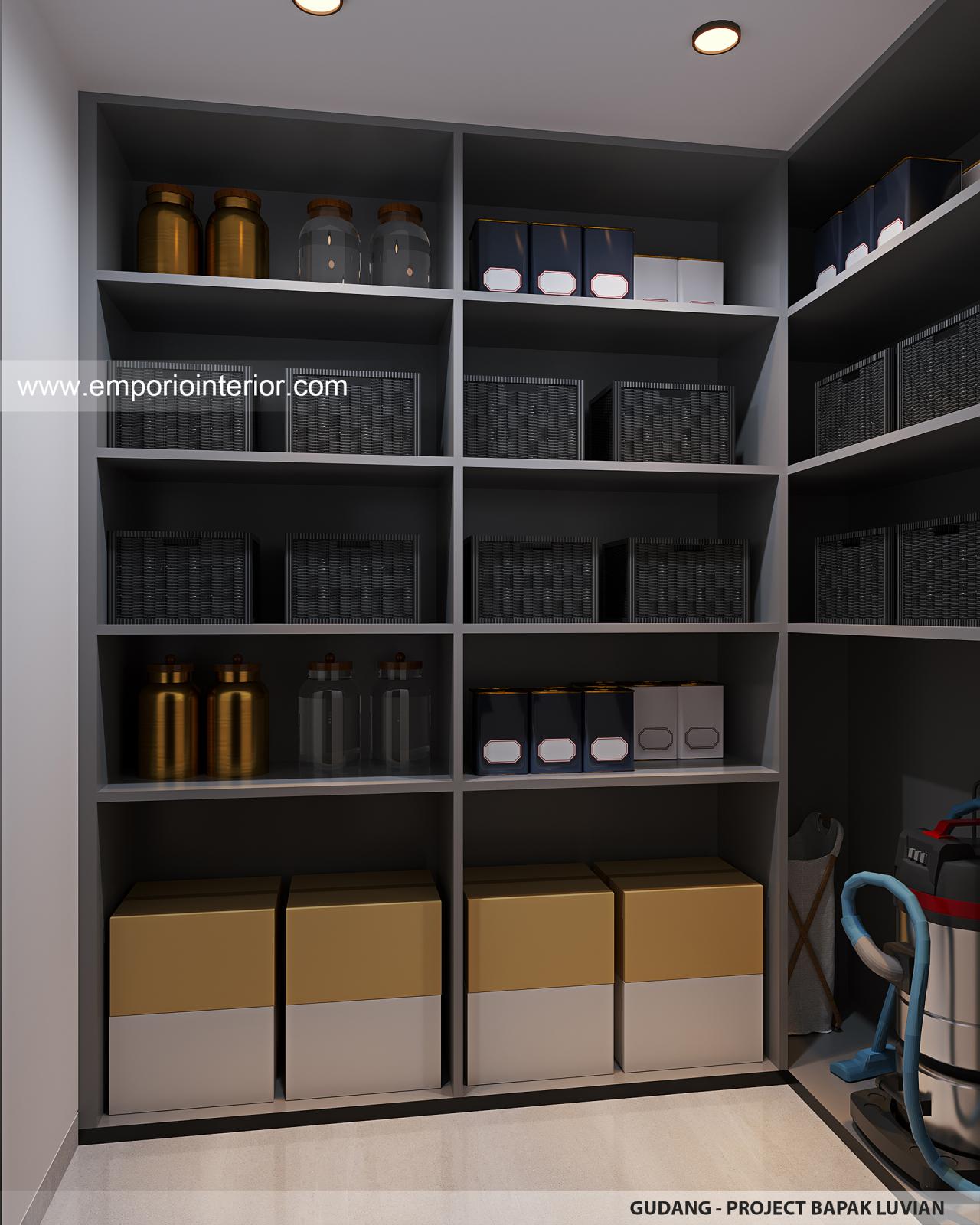 Desain Gudang Rumah Modern Minimalis 2 Lantai Bapak LVN di BSD ...