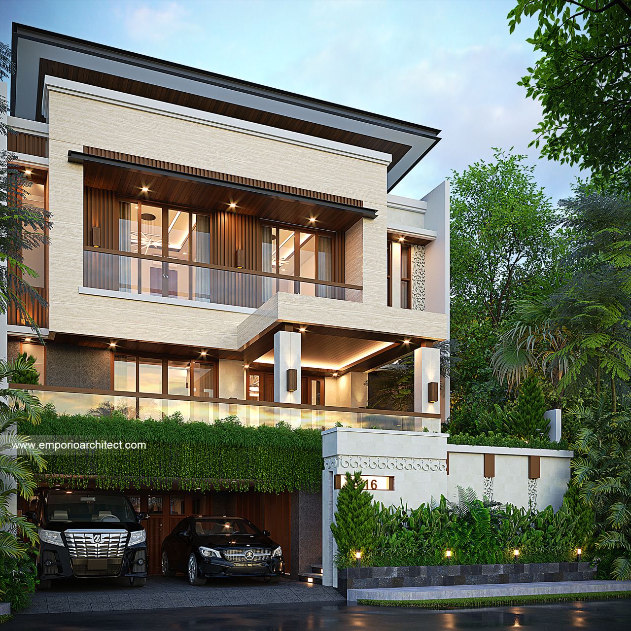Mrs. NND Modern Villa Bali House 3 Floors Design - Medan 44429 ...