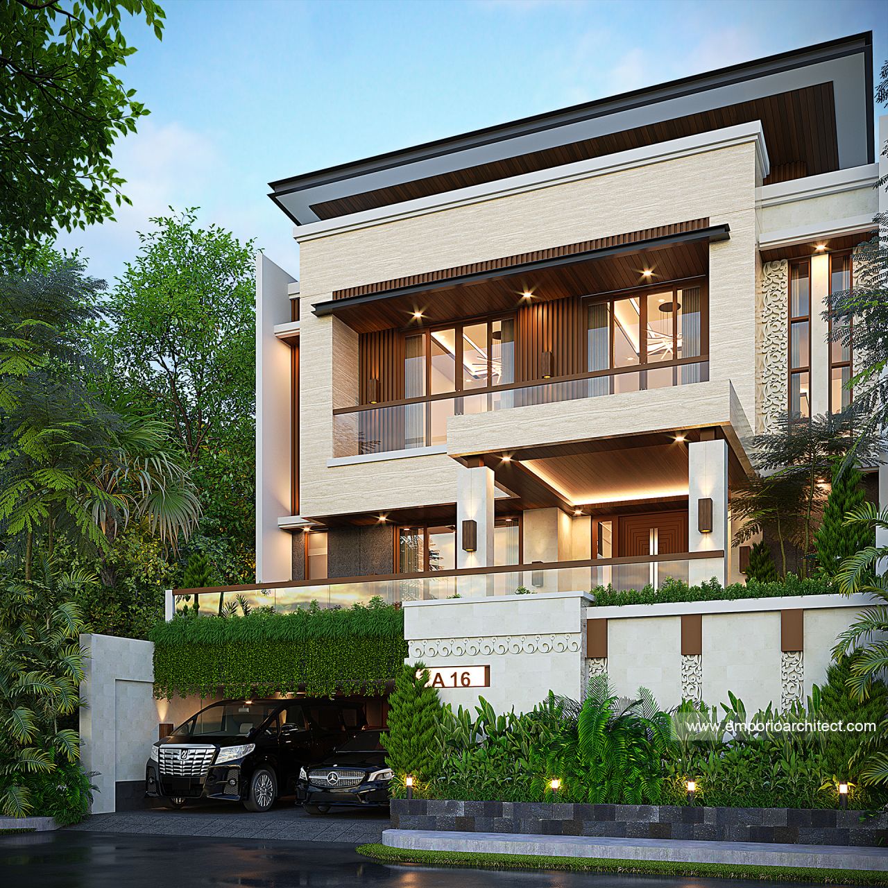 Mrs. NND Modern Villa Bali House 3 Floors Design - Medan 44430 - 3 ...