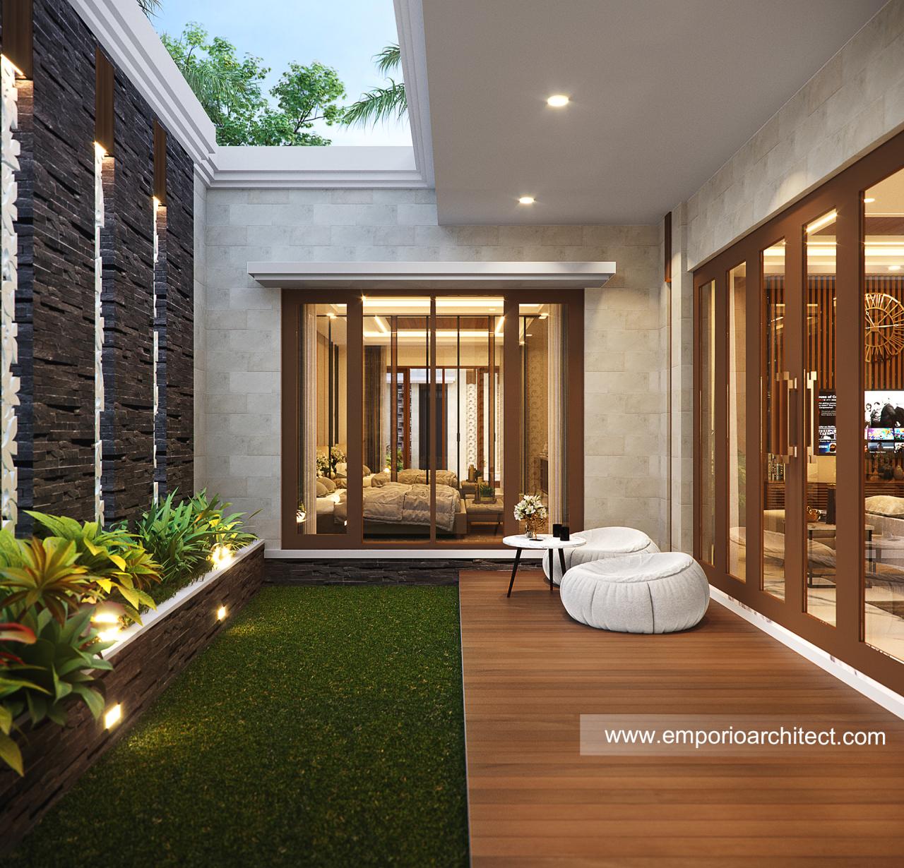 Desain Tampak Detail Belakang Rumah Villa Bali 1 Lantai Bapak BRM di ...