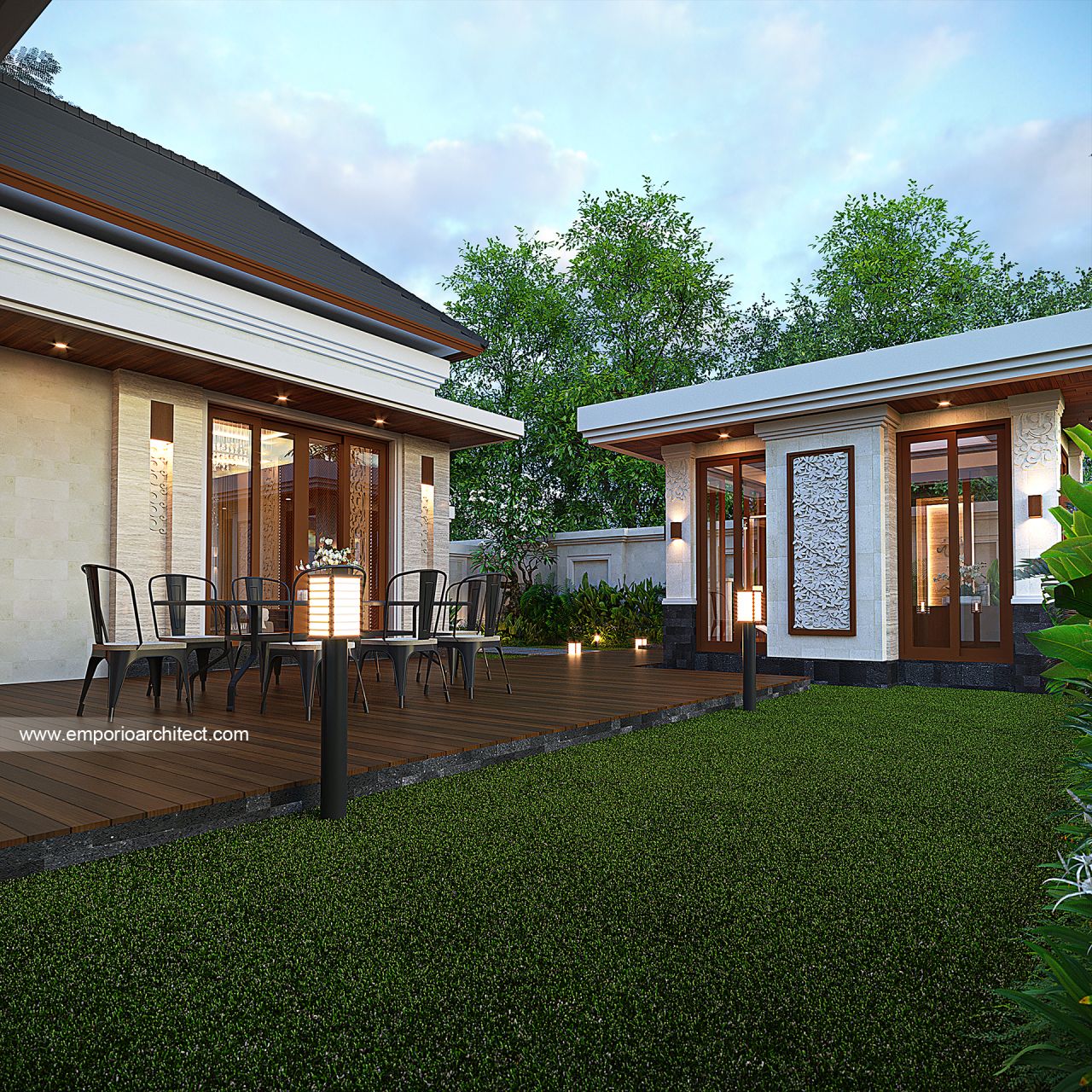 Mr. DDN 1859 Villa Bali House 1 Floor Design - Karawang, Jawa Barat ...