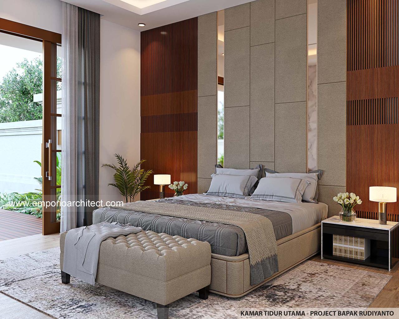 Desain Kamar Tidur Utama Rumah Villa Bali 1 Lantai Bapak RDY di ...