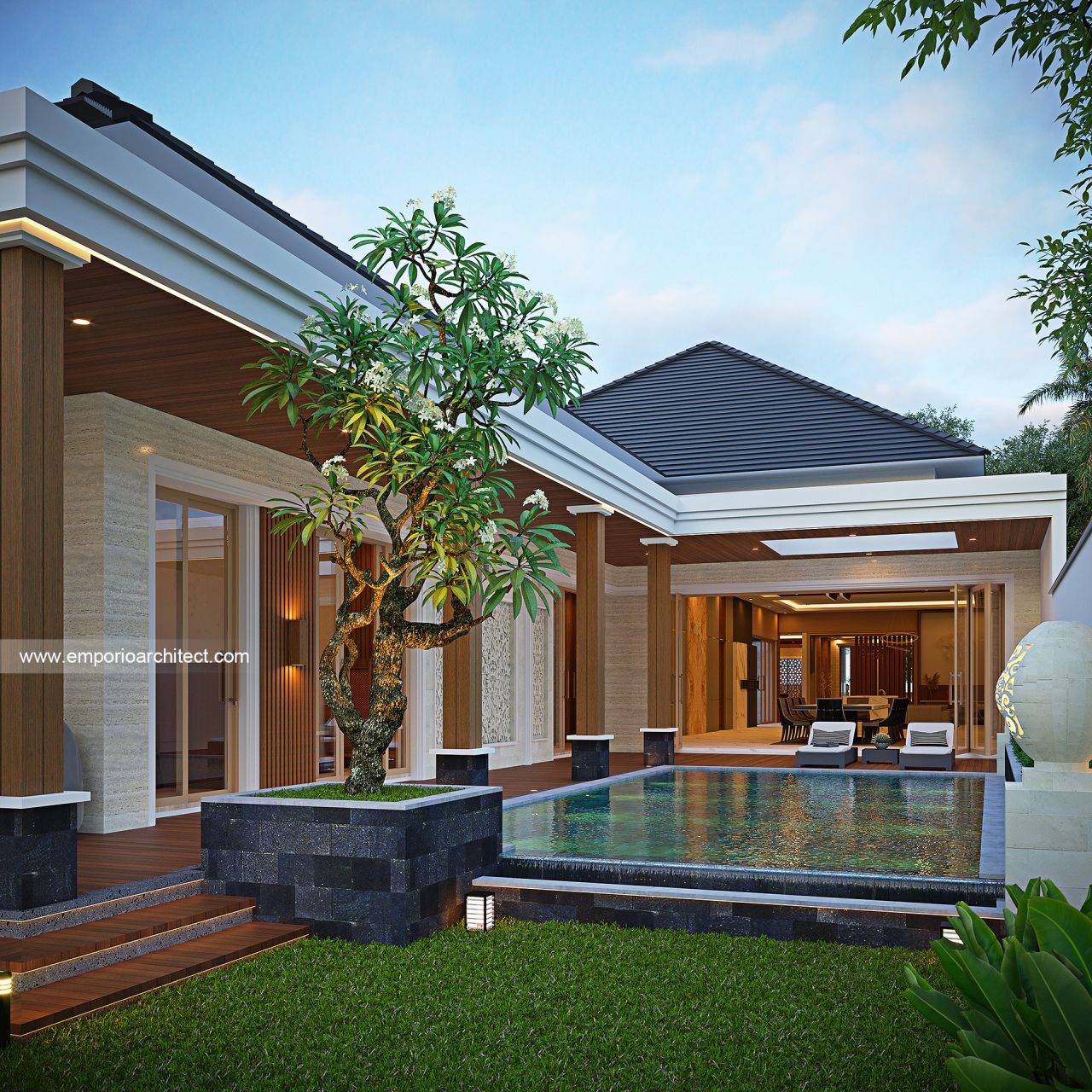 Mrs. U 1706 Villa Bali House 1 Floor Design - Yogyakarta 36356 - Home ...