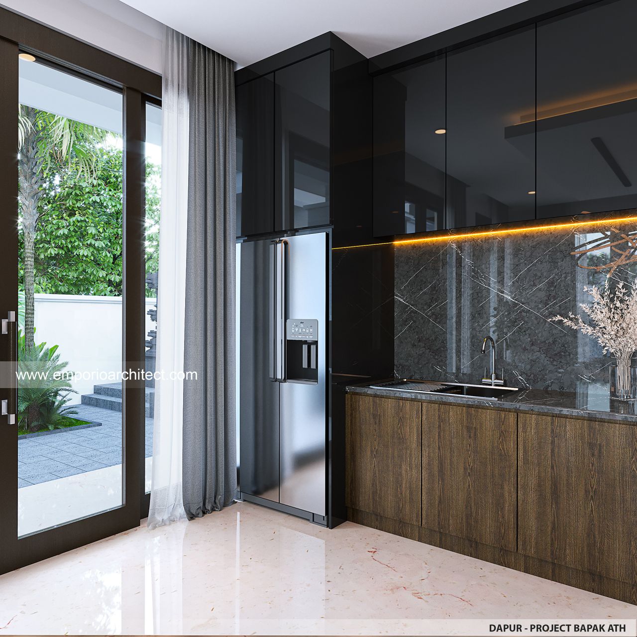 Desain Dapur Rumah Villa Bali 1 Lantai Bapak ATH di Negara, Jembrana ...