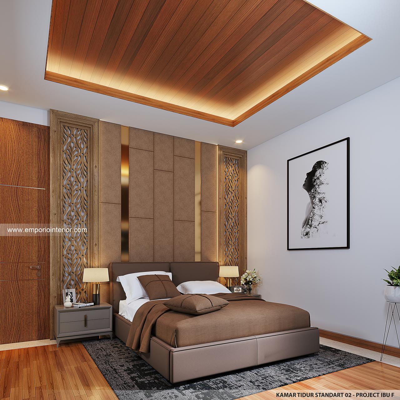 Desain Kamar Tidur 2 Rumah Villa Bali 1 Lantai Ibu FNE di Jimbaran ...