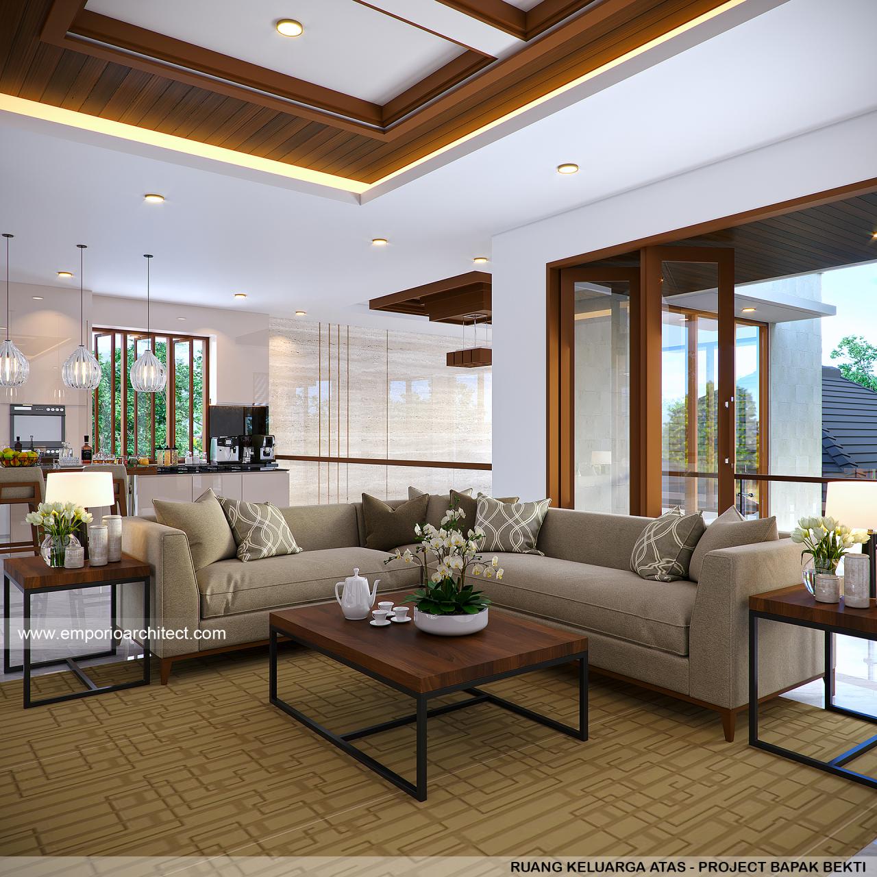 Desain Ruang Keluarga Atas Rumah Villa Bali 2 Lantai Bapak BKT di ...