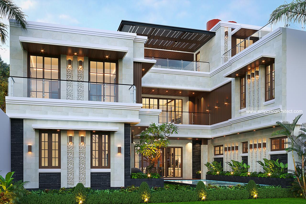 Mrs. FTR 1414 Villa Bali House 2 Floors Design - Bandung 27729 - Facade ...