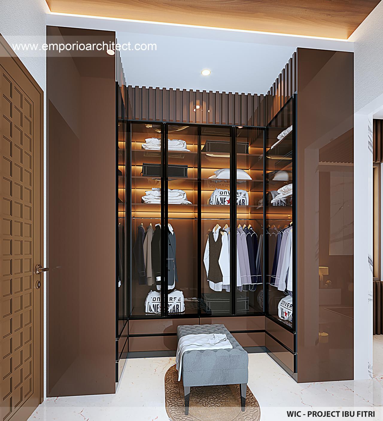 Desain Walk In Closet Rumah Villa Bali 2 Lantai Ibu FTR di Bandung 27737