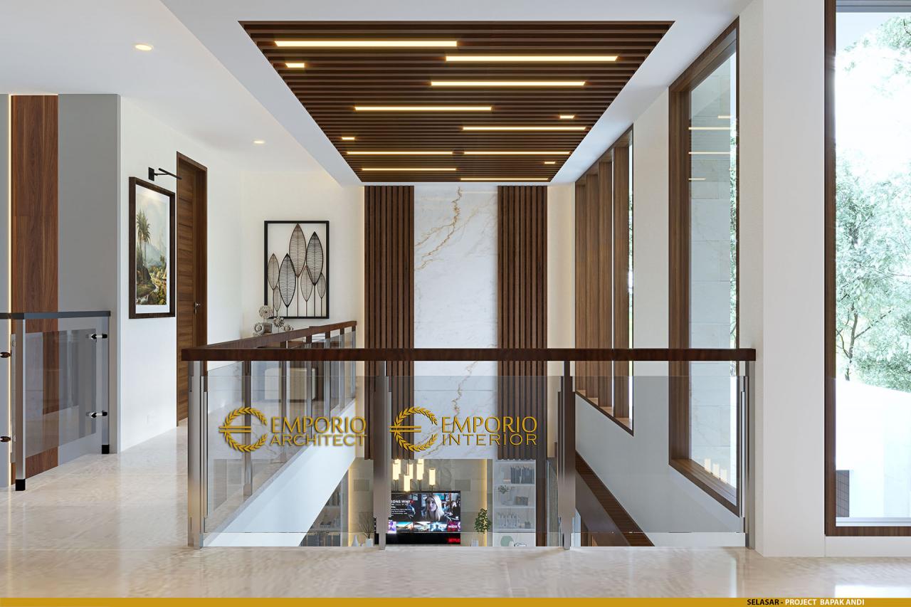 Desain Selasar (Koridor) Rumah Villa Bali 2 Lantai Bapak Andi di ...