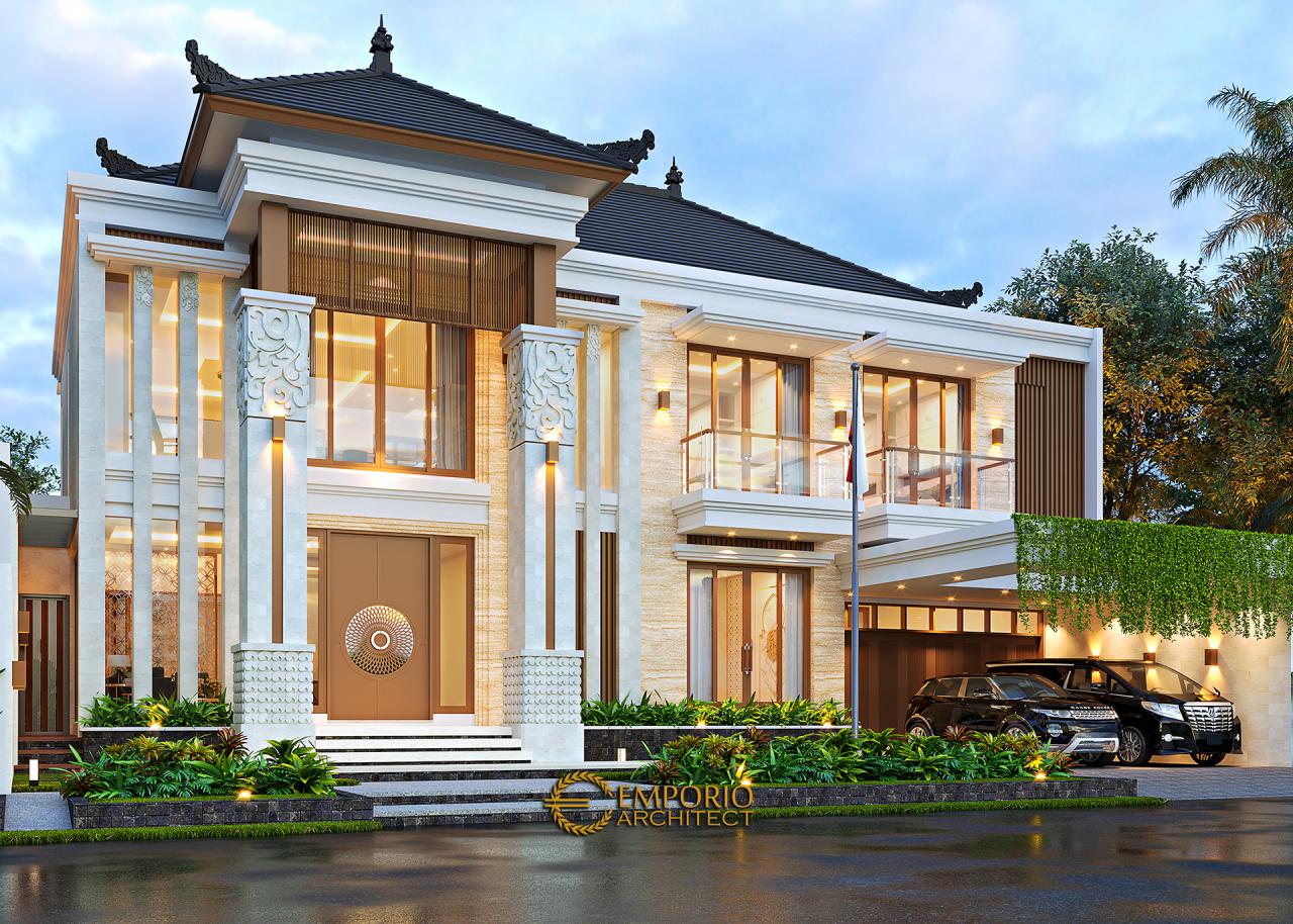 Desain Rumah Villa Bali 2 Lantai Ibu FTR 1223 di Bekasi, Jawa Barat