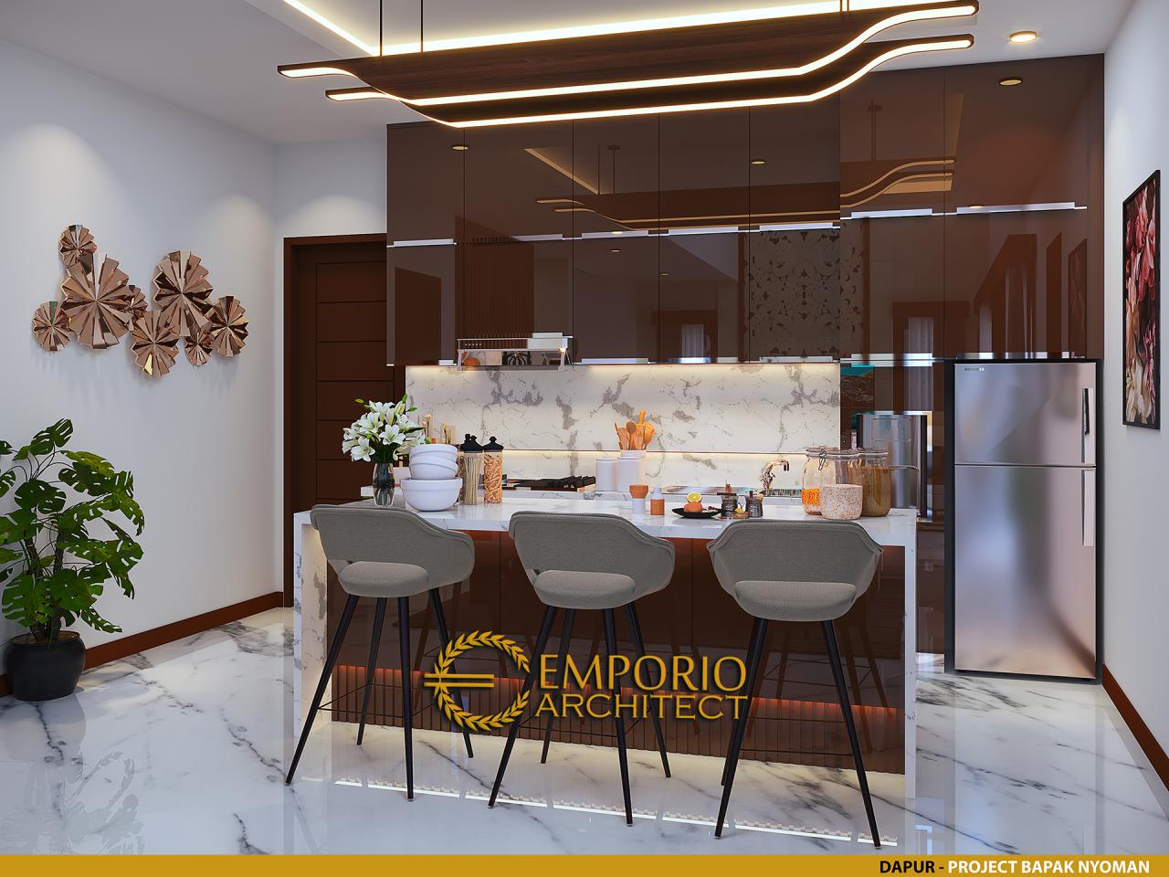 Desain Dapur Rumah Villa Bali 2 Lantai Bapak Nyoman di Denpasar, Bali ...