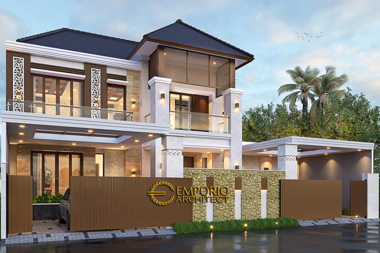 Desain Tampak Depan Dengan Pagar Rumah Villa Bali 2 Lantai Bapak Wahyu ...