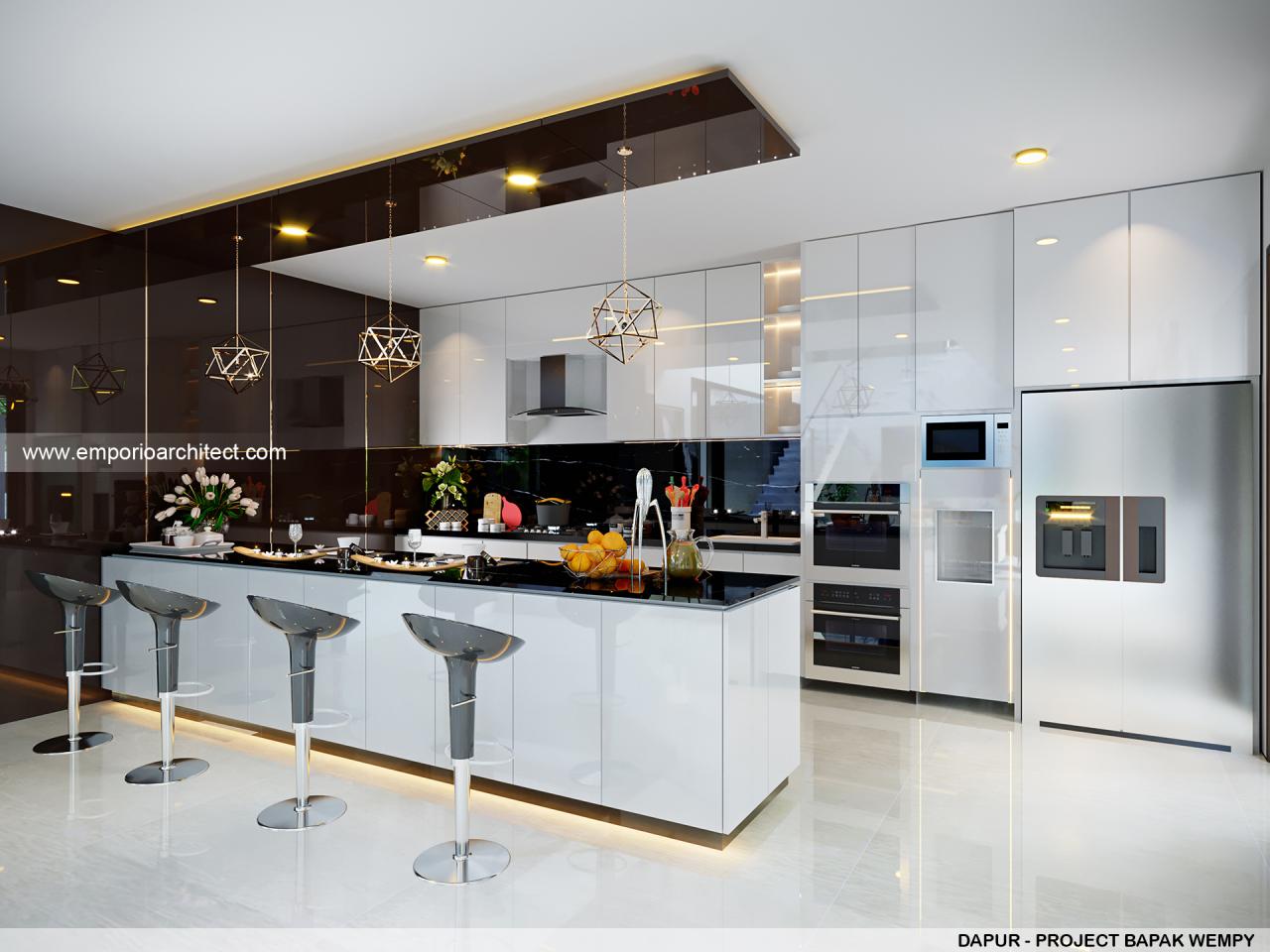 Desain Dapur Rumah Villa Bali 2 Lantai Bapak Wempy di Jakarta 22771 ...