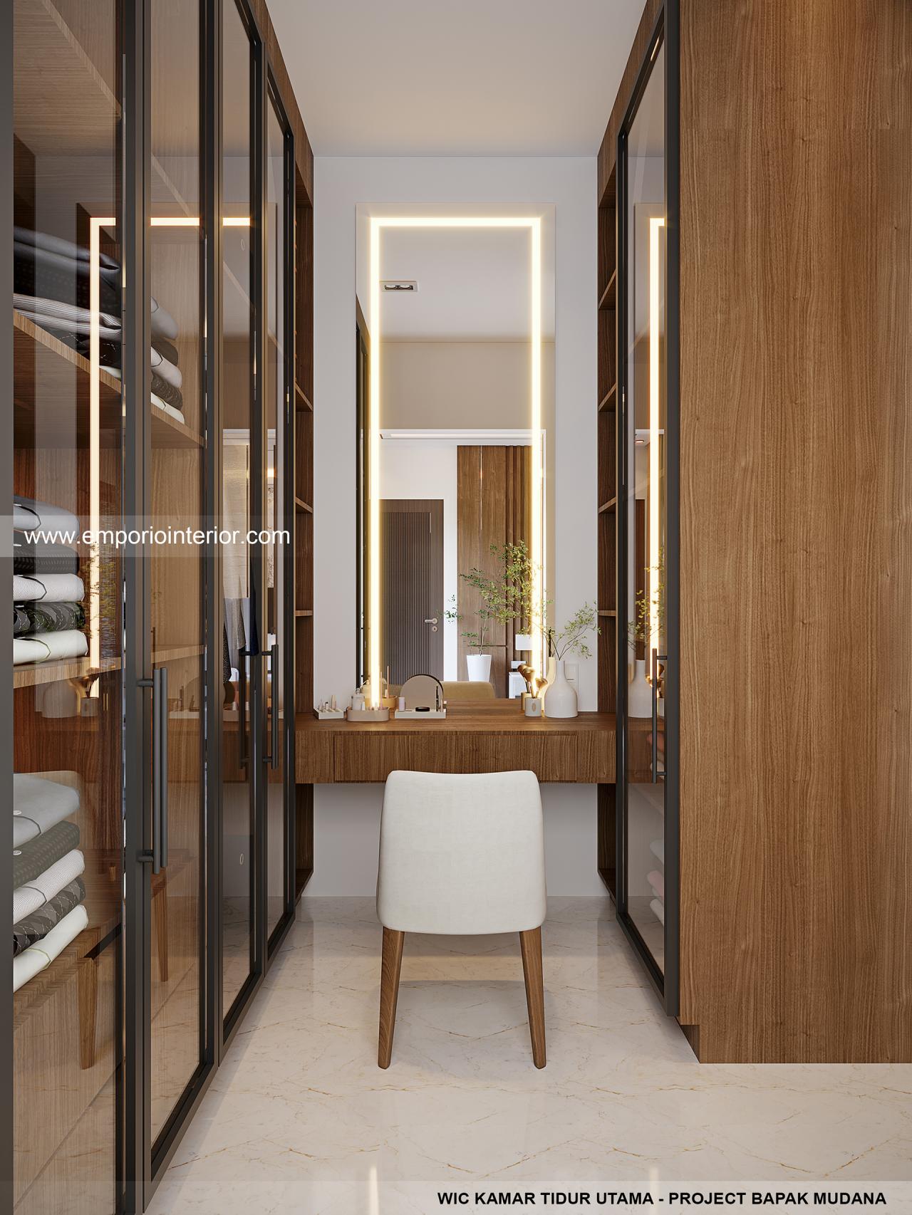 Desain Walk In Closet Kamar Tidur Utama Rumah Villa Bali 2 Lantai Bapak ...