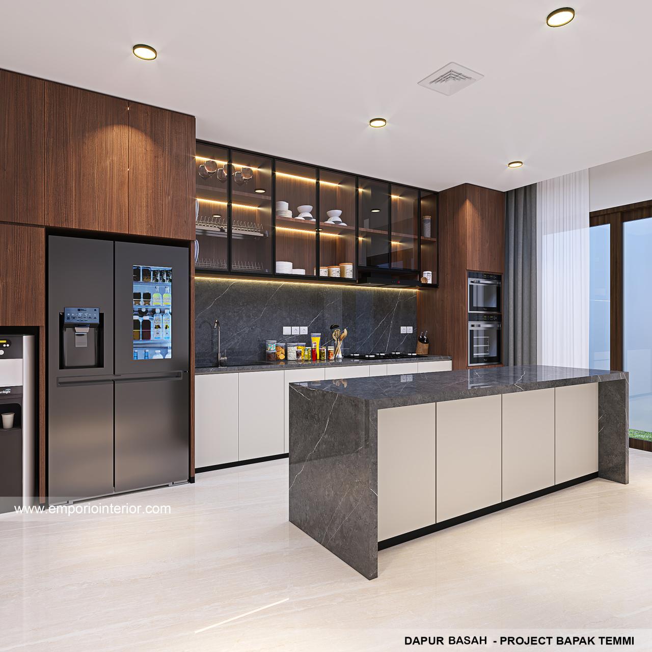 Desain Dapur Bersih Rumah Villa Bali 3 Lantai Bapak TMI di Jakarta ...