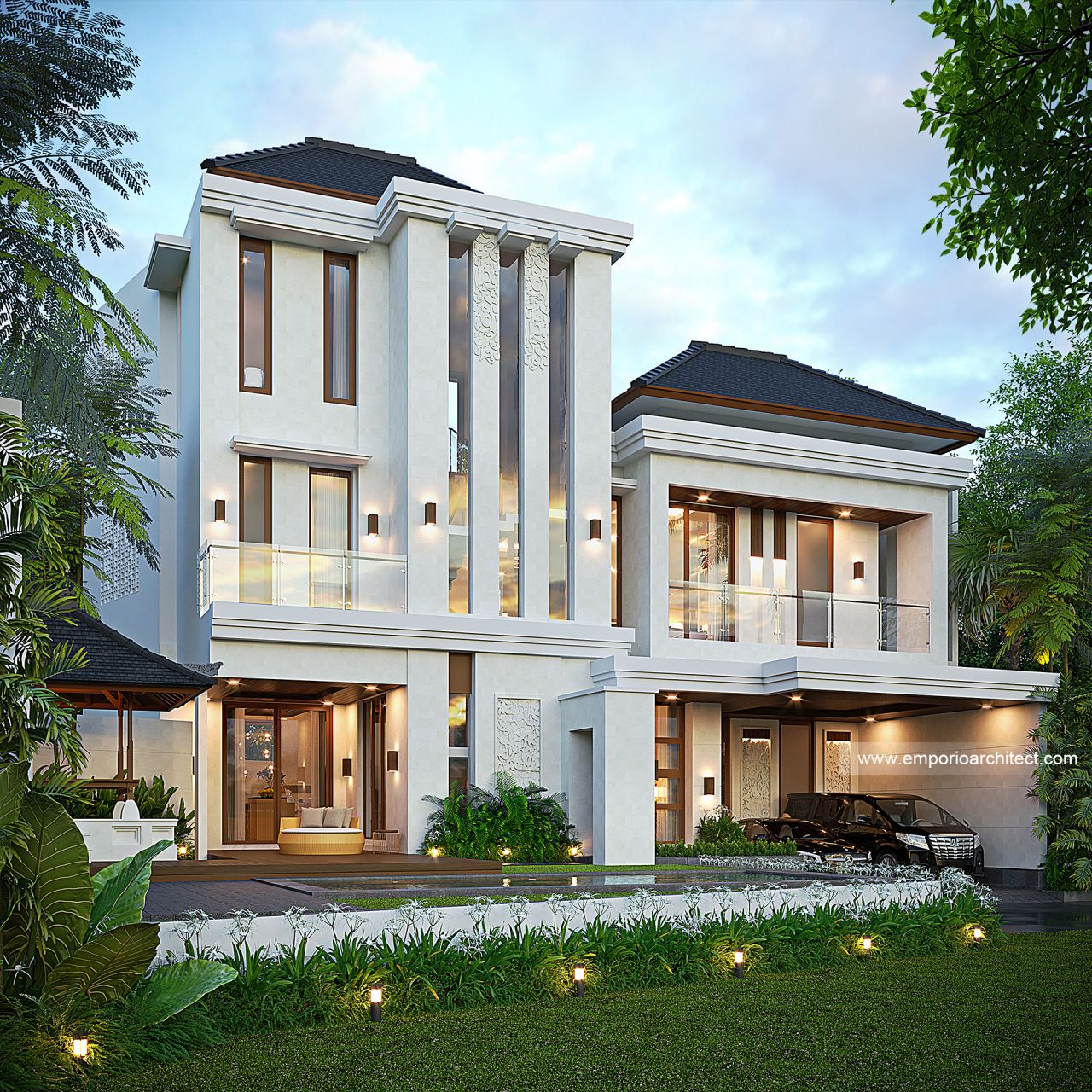 Mr. IBL 1863 Villa Bali House 3 Floors Design - Bandung 40729 - Facade ...