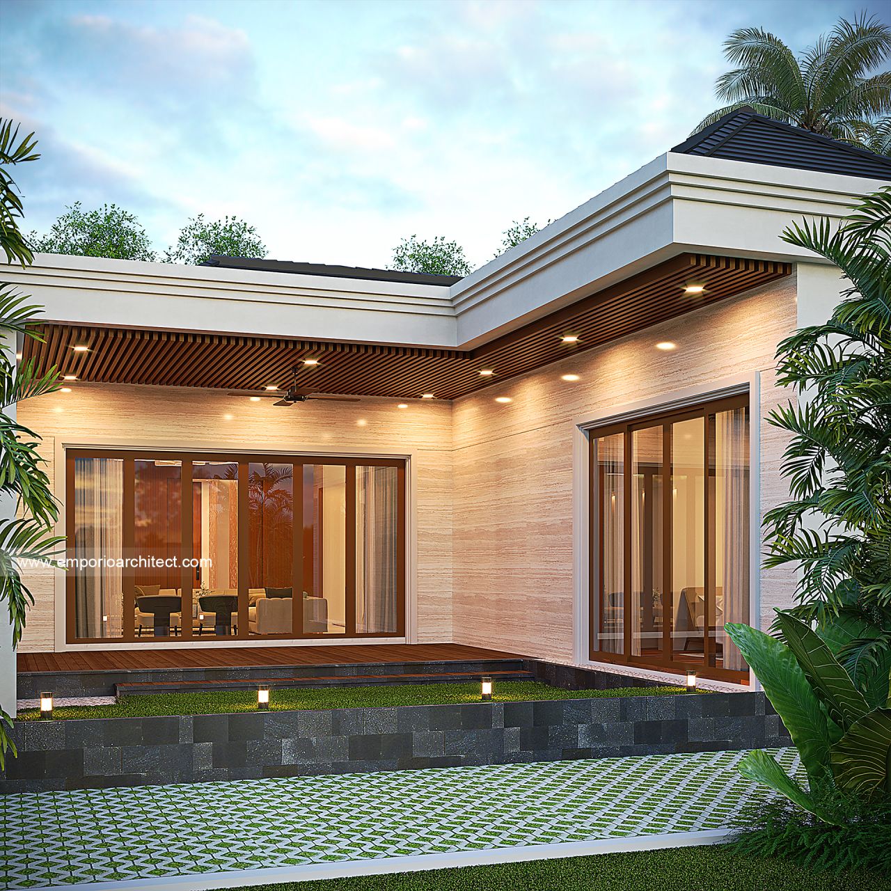 Mr. A Villa Bali Modern House 1 Floor Design - Cilacap, Jawa Tengah ...