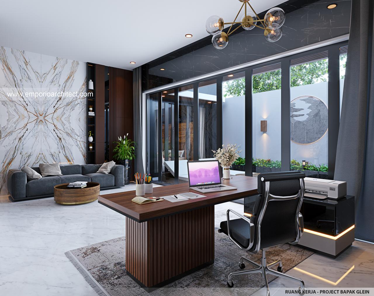 Desain Ruang Kerja Toko dan Kantor Modern 2 Lantai Bapak GLN di Buli ...