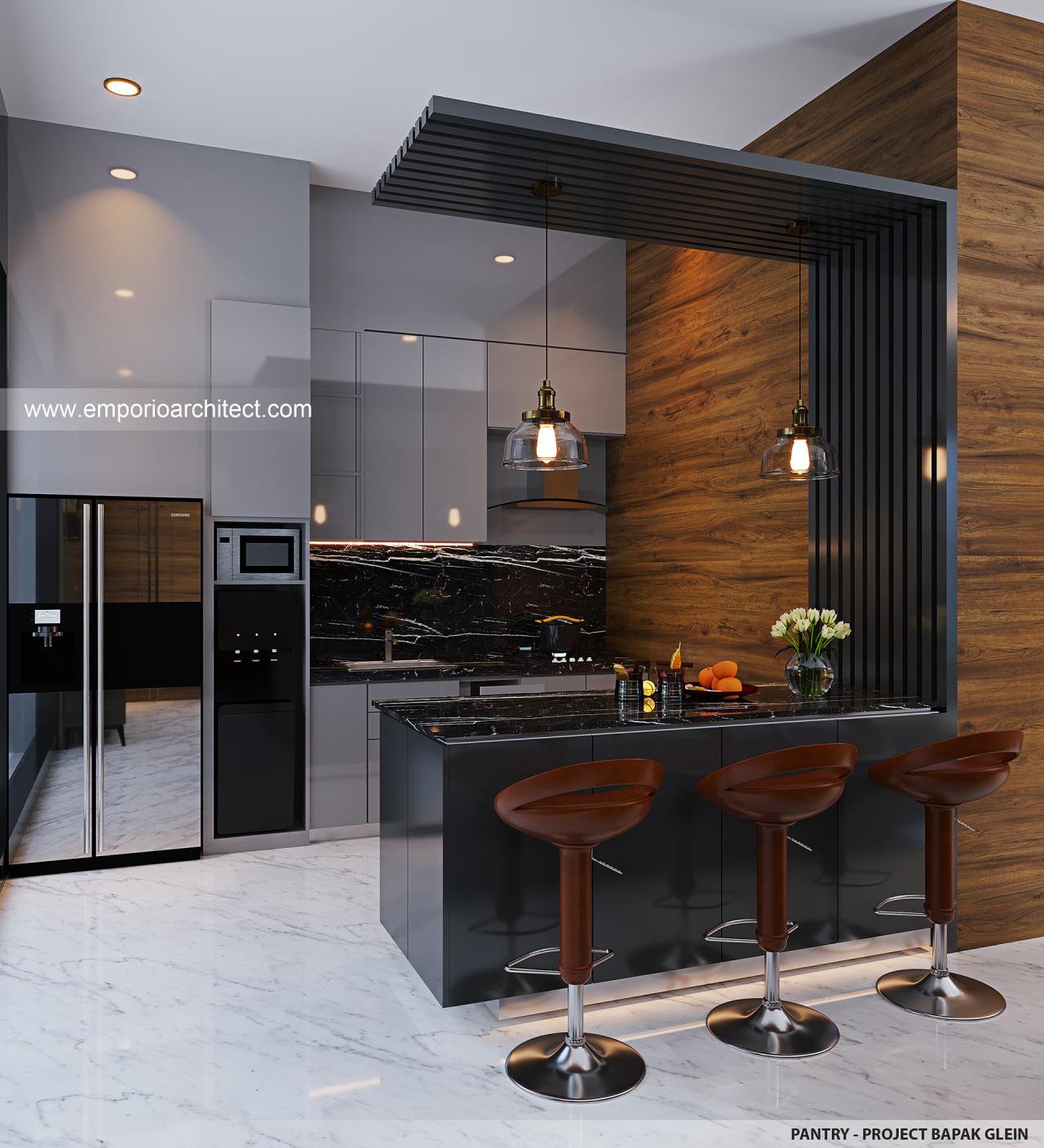 Desain Pantry Toko dan Kantor Modern 2 Lantai Bapak GLN di Buli, Maluku ...